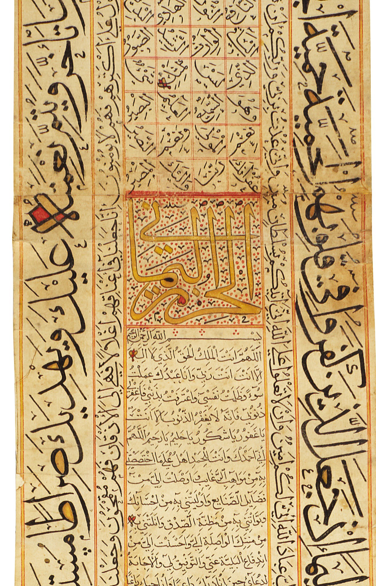 AN IMPORTANT ILLUMINATED PRAYER SCROLL, TURKEY, OTTOMAN, 15TH CENTURY ...