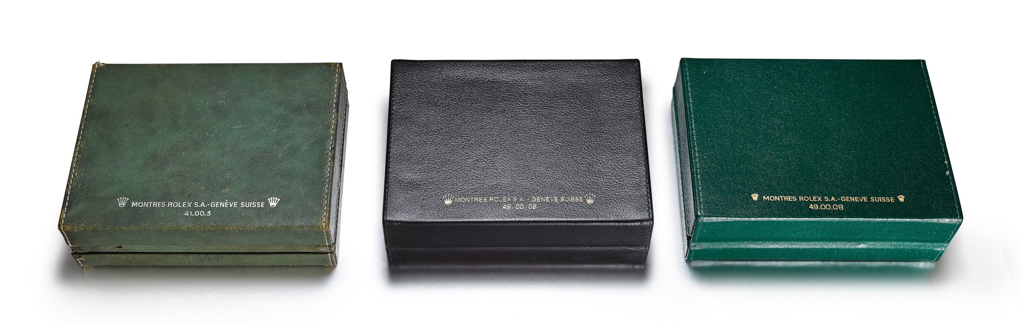 ROLEX | CELLINI A SET OF THREE PRESENTATION BOXES, CIRCA 1960 AND 1970 ...