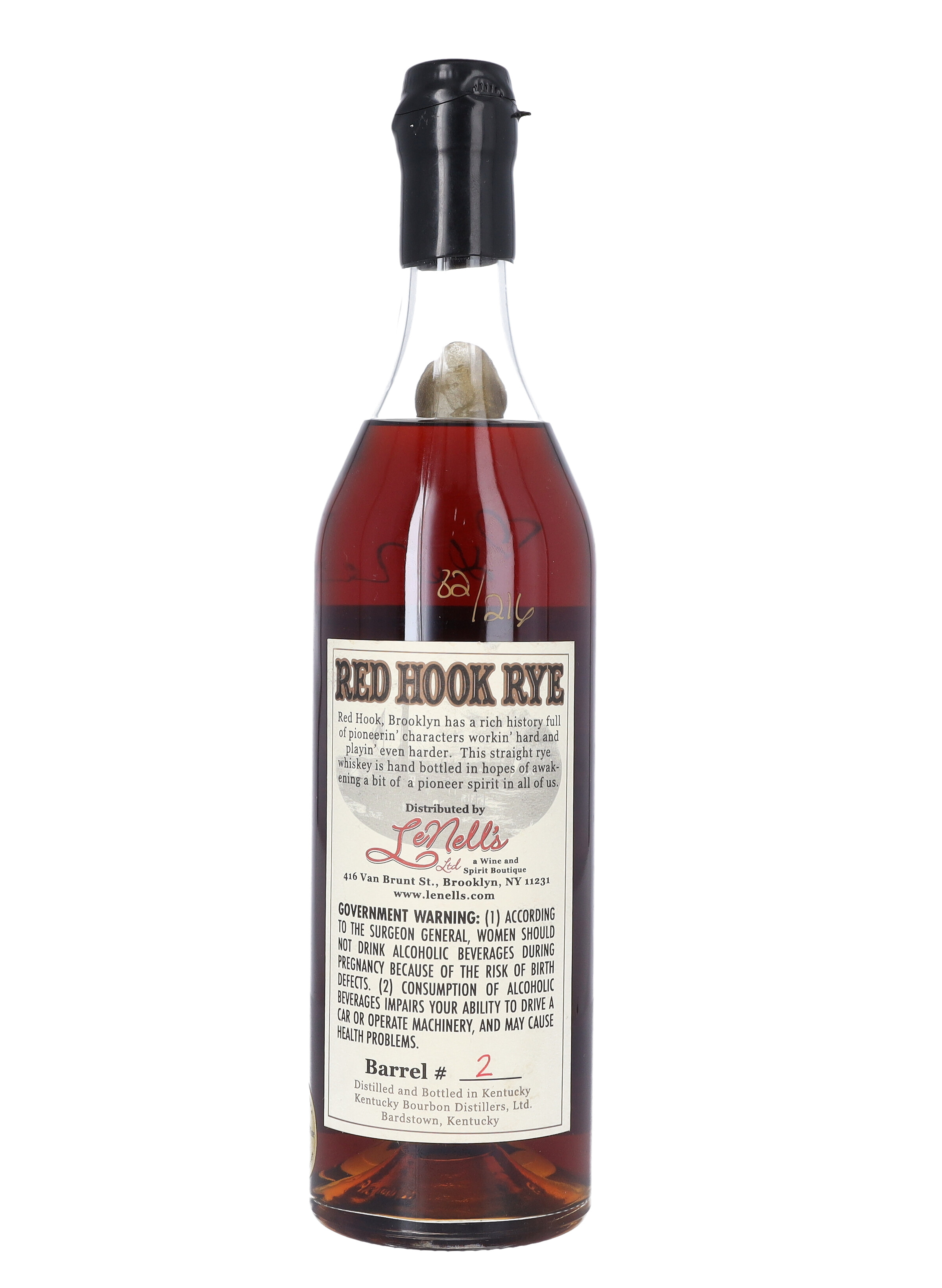 LeNell Red Hook Rye 24 Year Old Barrell #2 66.4 abv NV (1 BT75 ...