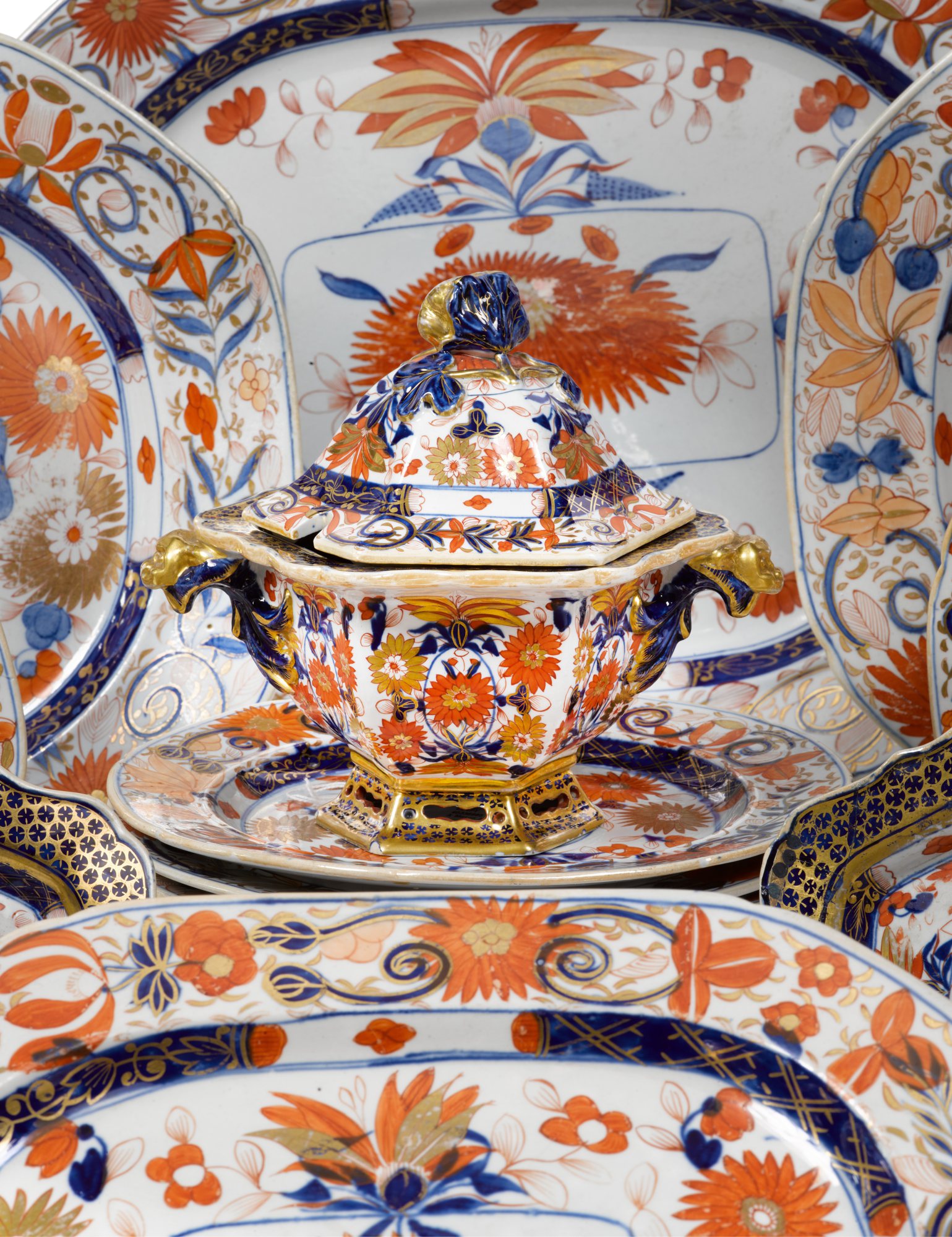 An Assembled Mason's Ironstone Imari-Palette Part Dinner Service, Circa ...