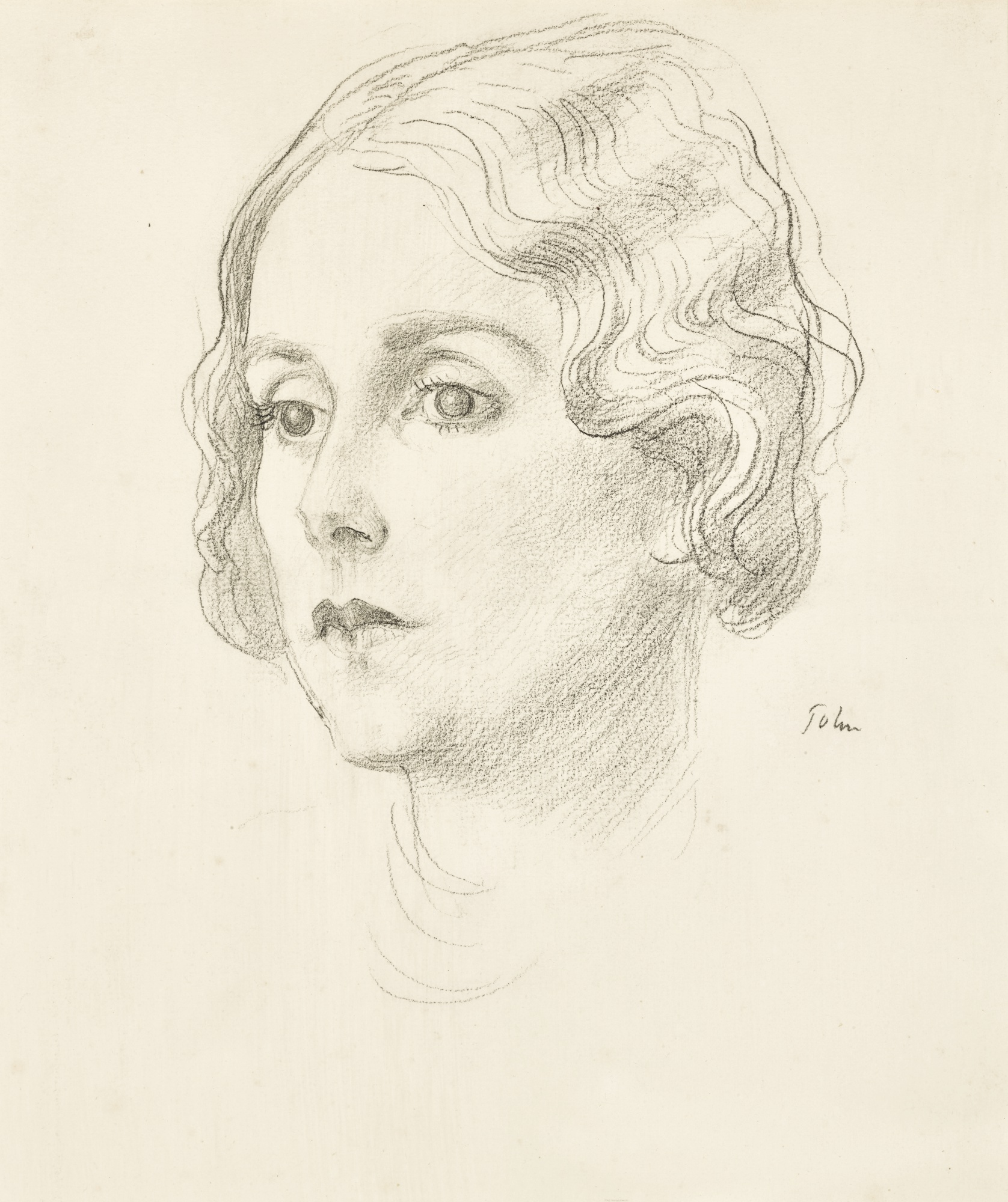 AUGUSTUS JOHN, R.A. | HEAD OF A YOUNG WOMAN | Made in Britain | 2020 ...