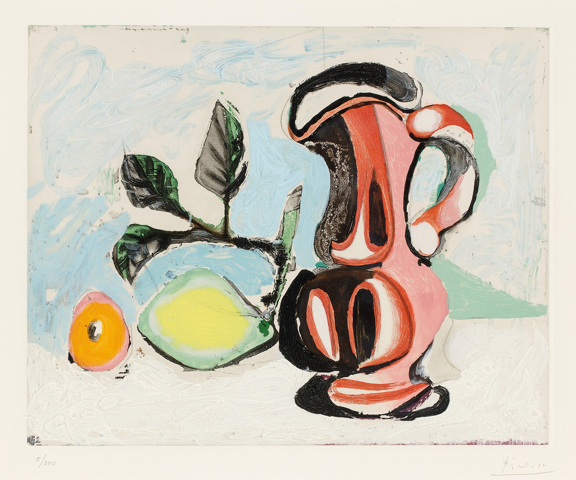 AFTER PABLO PICASSO | NATURE MORTE AU CITRON ET PICHET ROUGE | The ...