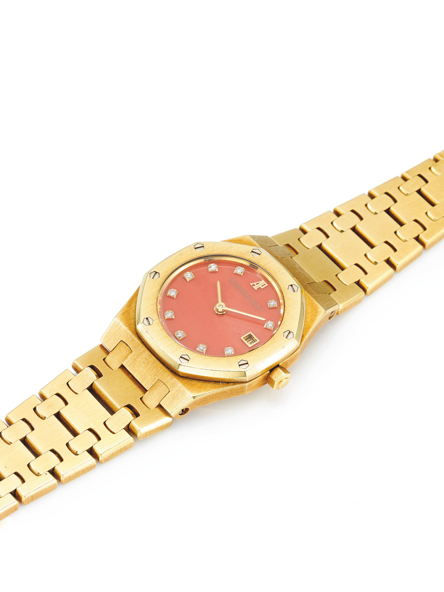 AUDEMARS PIGUET | REF D19615 ROYAL OAK, A YELLOW GOLD AND DIAMOND SET ...