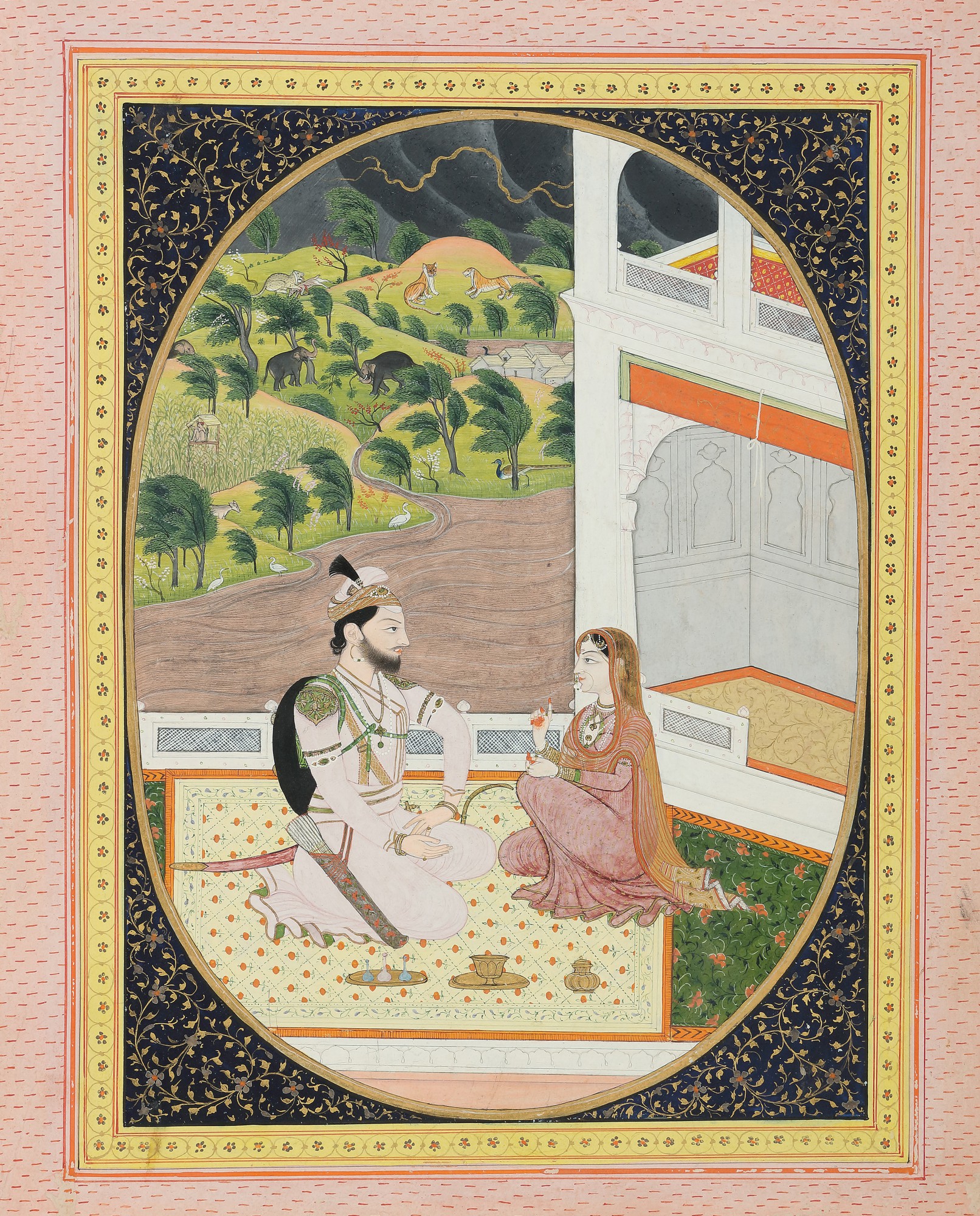 A Set of 12 Illustrations Depicting the Changing Seasons "Baramasa ...
