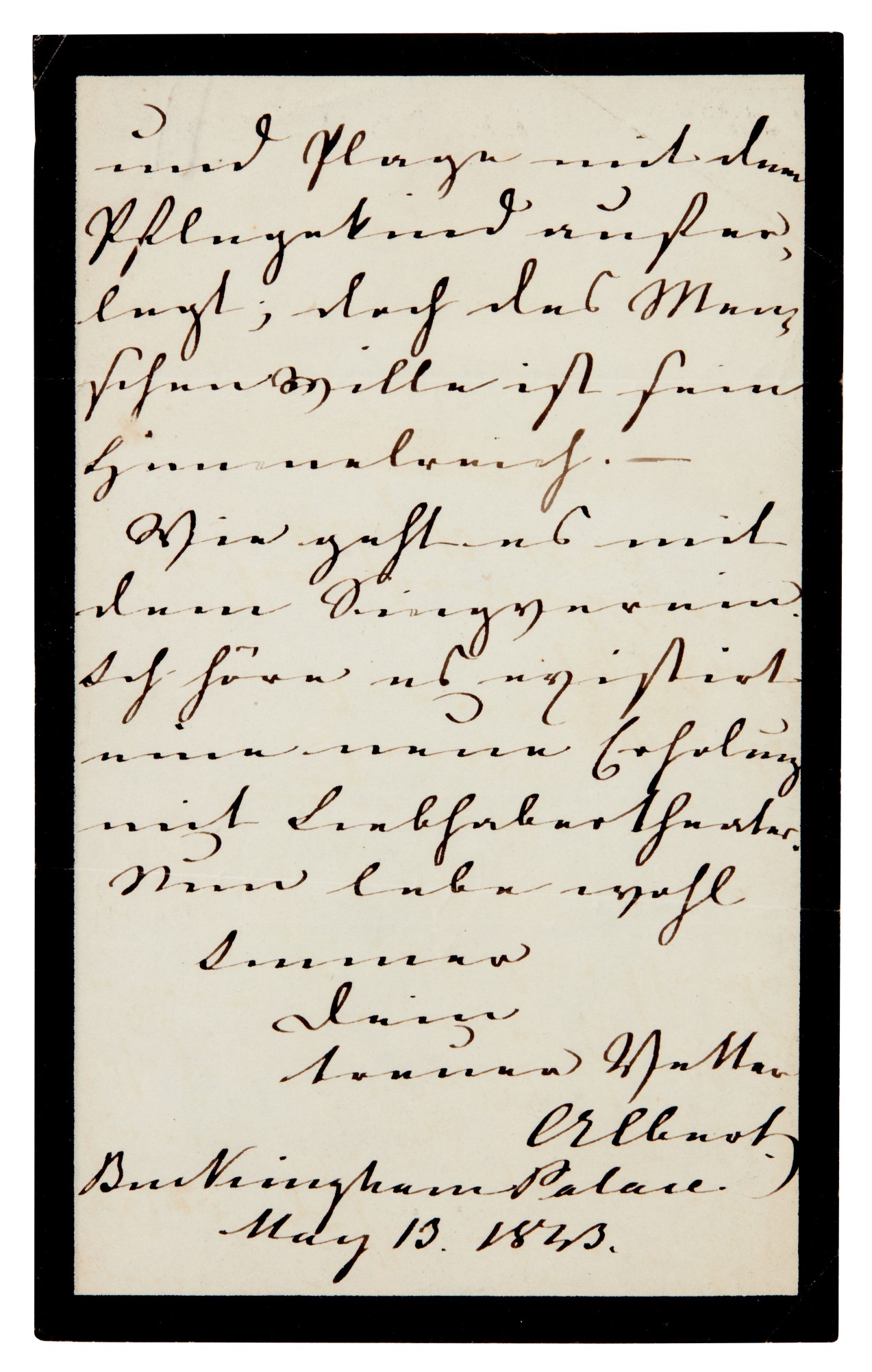 Prince Albert | Autograph letter signed, on his domestic life with ...