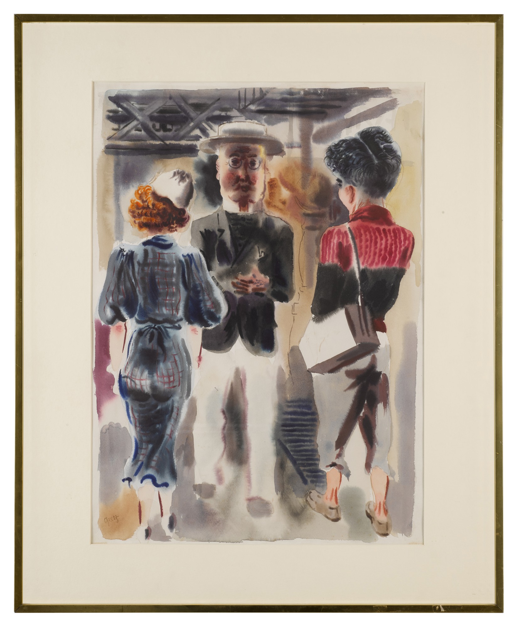 Downtown Manhattan, New York Types, watercolor and pen and ink on paper ...