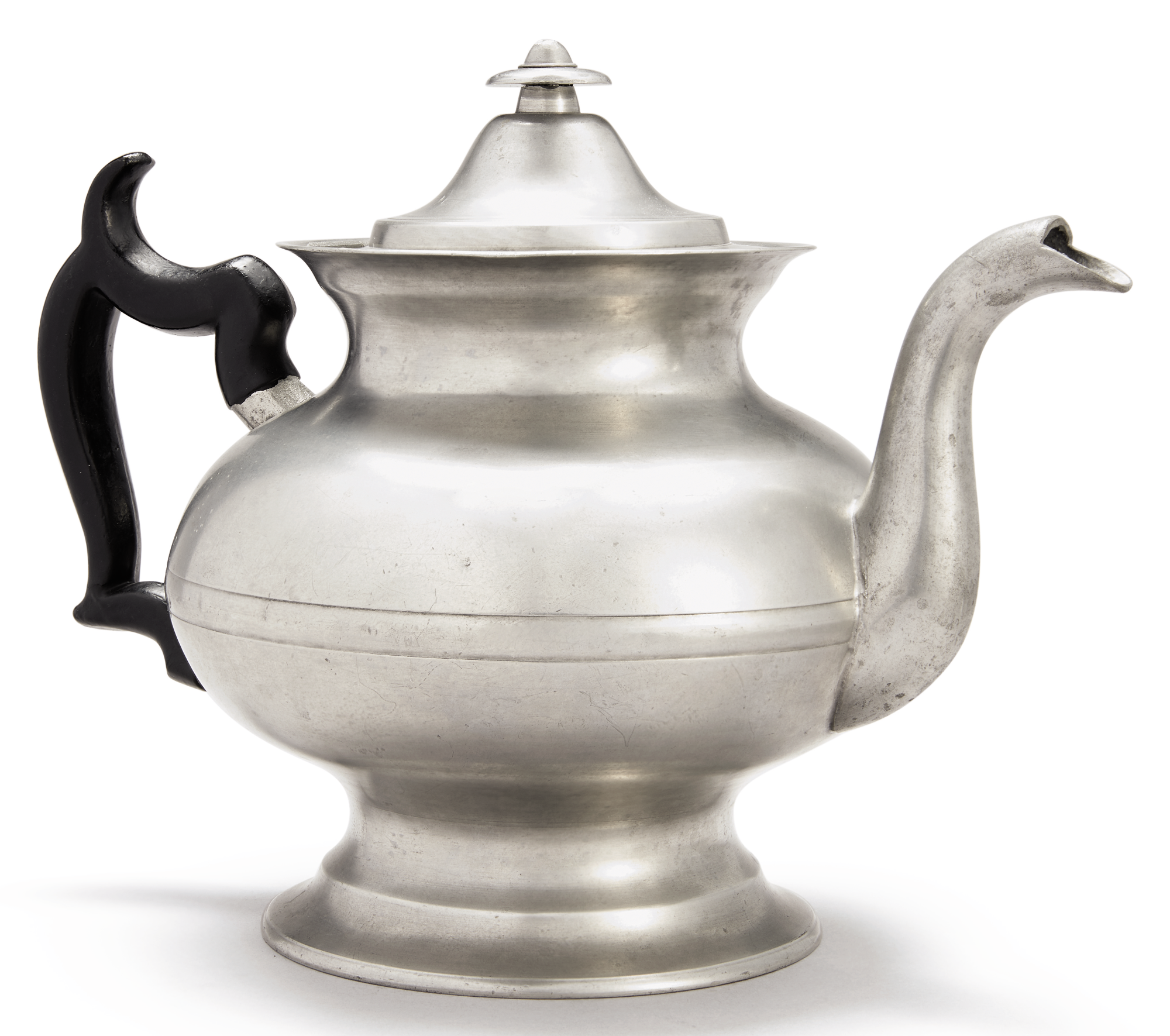 PEWTER COFFEE POT, GEORGE RICHARDSON, CRANSTON OR PROVIDENCE, RHODE ...
