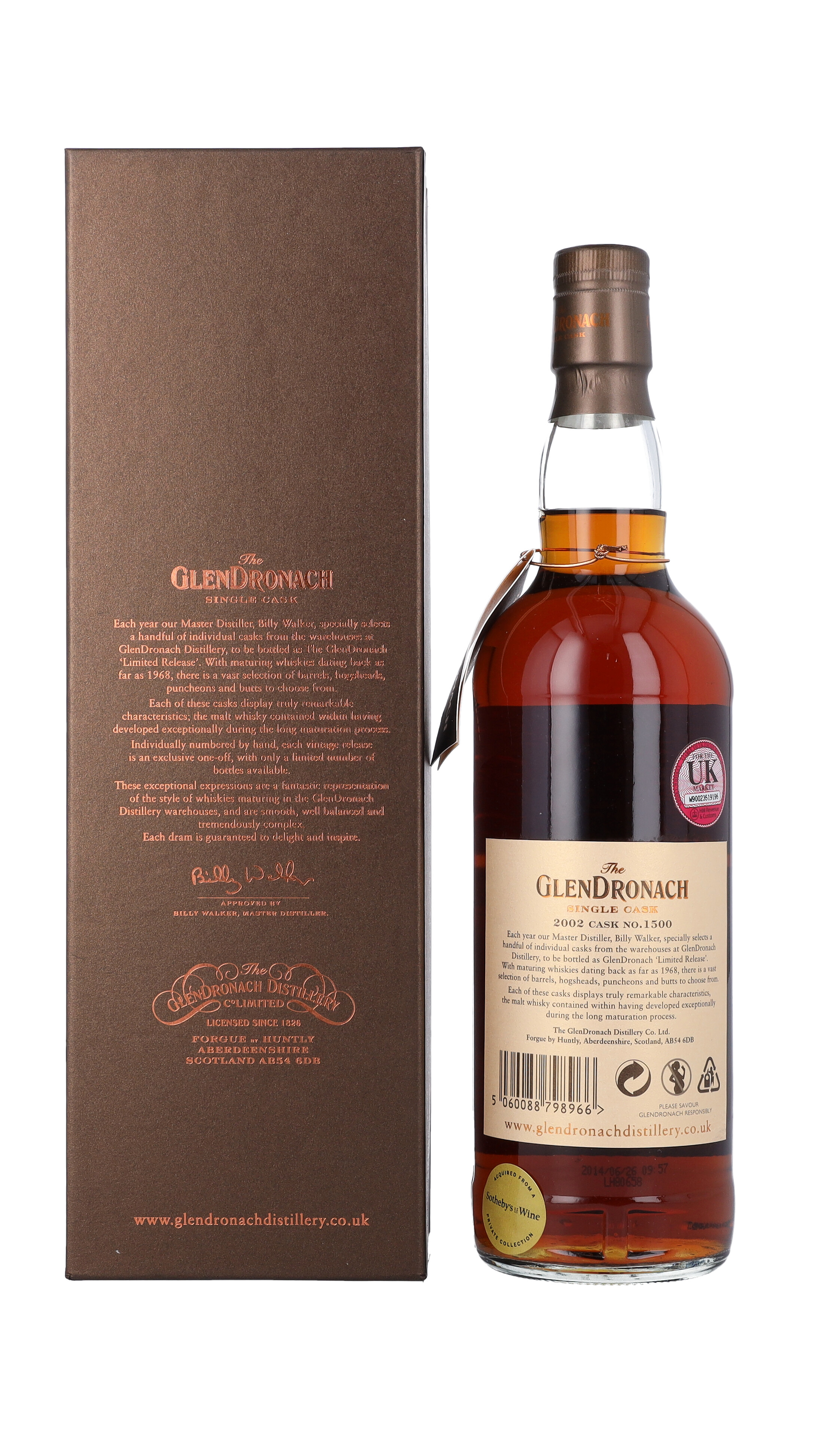 The Glendronach Single Cask 12 Year Old 56.7 abv 2002 (1 BT70) | Scotch ...