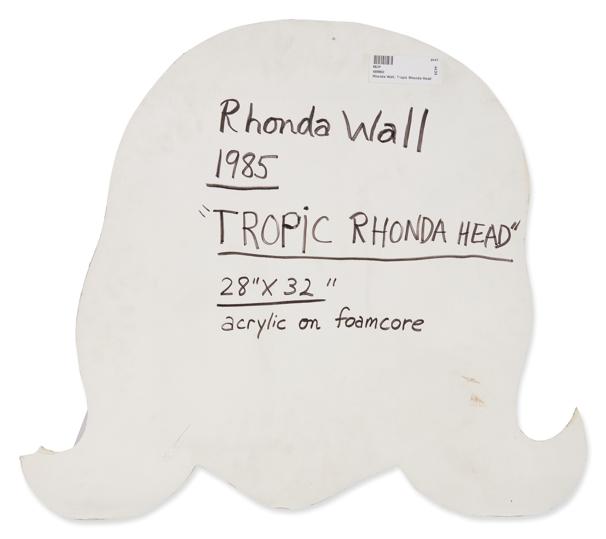 RHONDA WALL | TROPIC RHONDA HEAD | Dear Keith: Works from the Personal ...