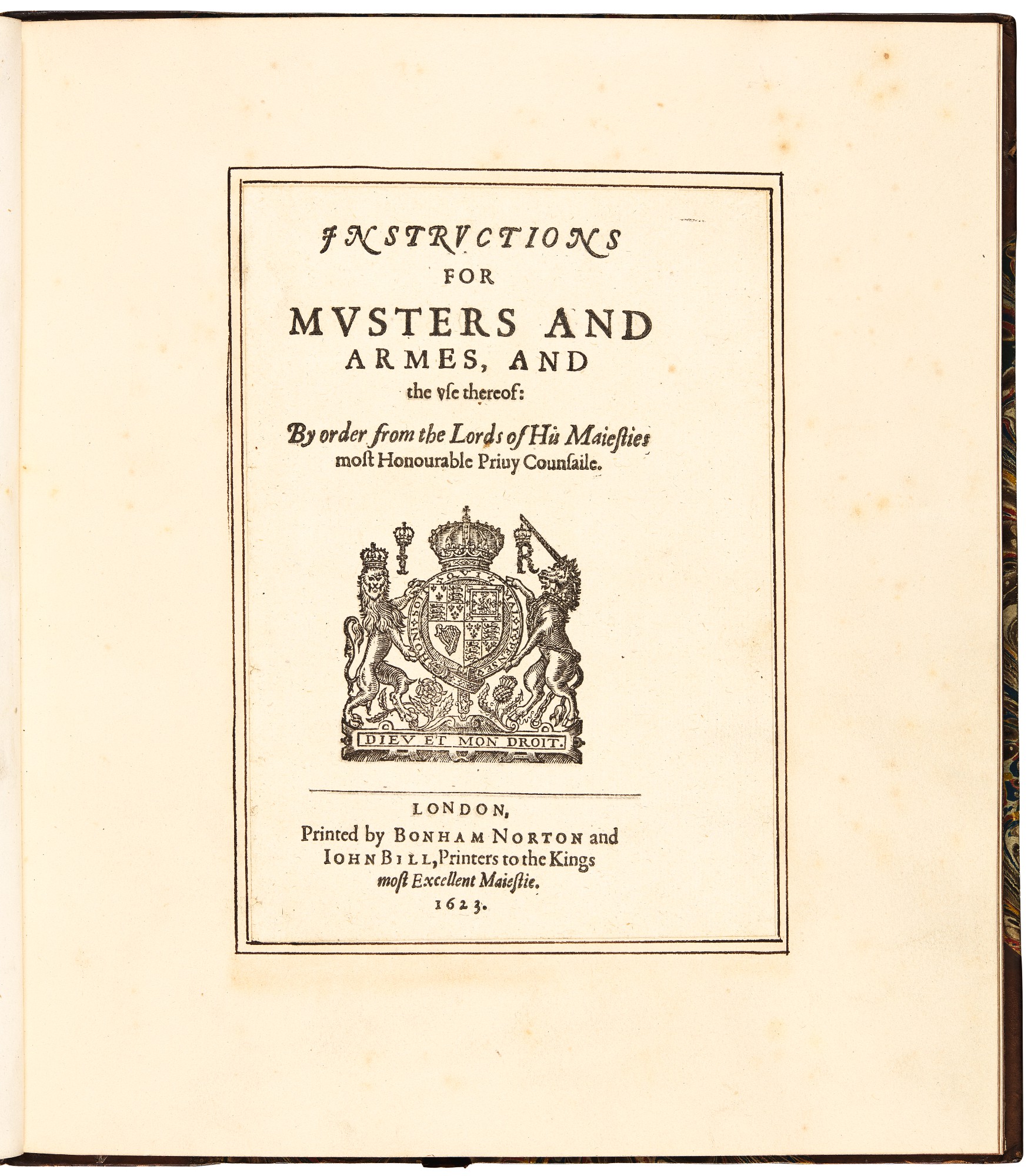 Instructions for Muster and Armes, 1623 and The military discipline ...