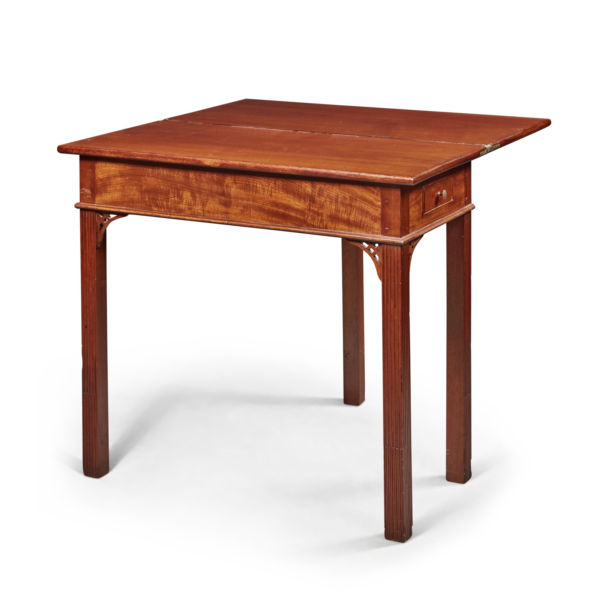 Very Fine and Rare Chippendale Carved and Figured Mahogany Games Table ...