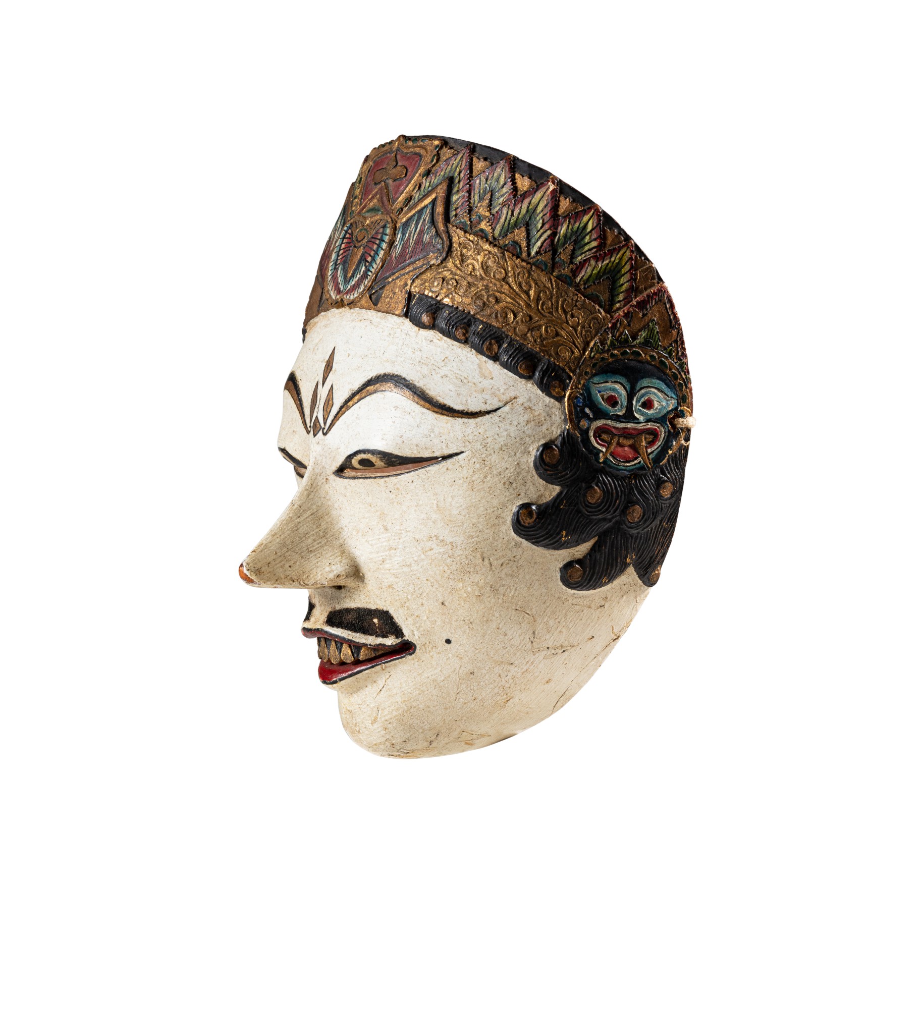 Masque de cour topeng, Surakarta, Java, Indonésie | Topeng court mask ...