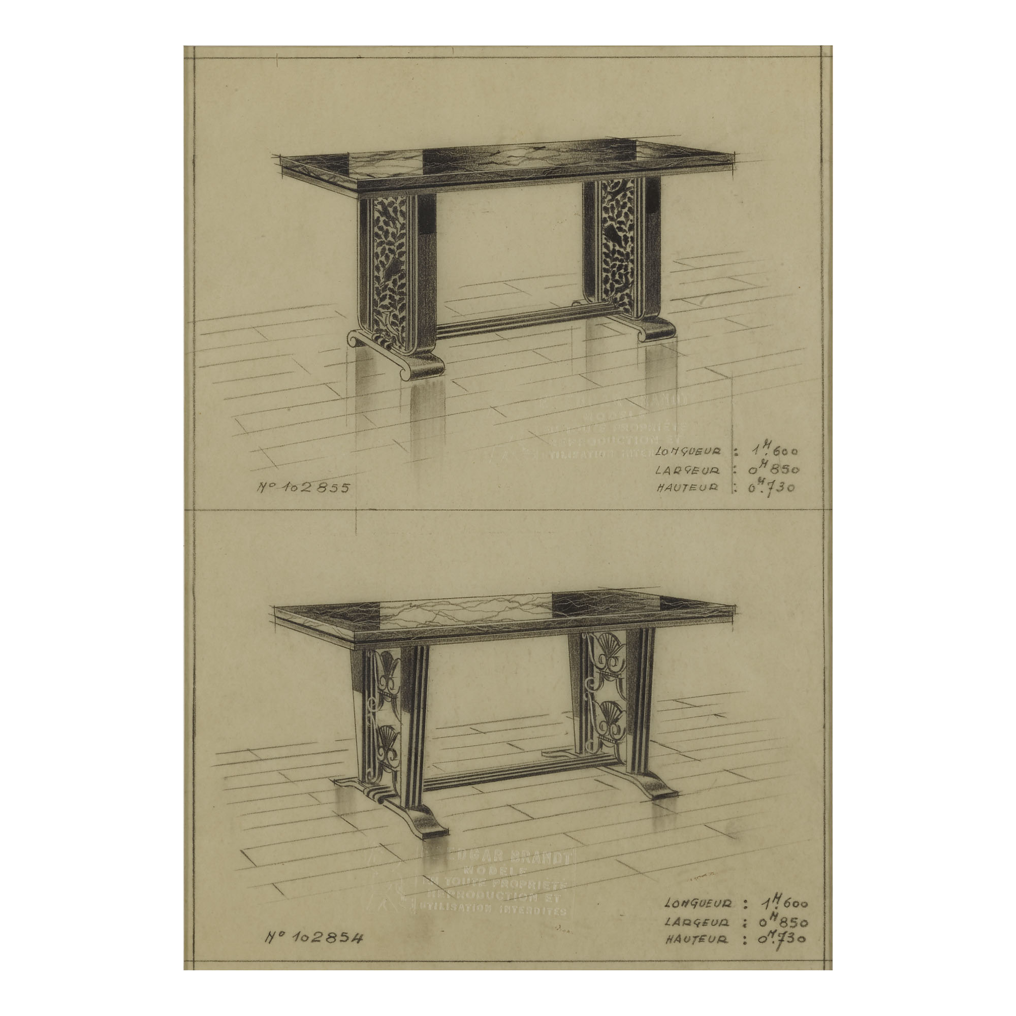 EDGAR BRANDT | NINE DRAWINGS | Design | 20th Century Design | Sotheby's