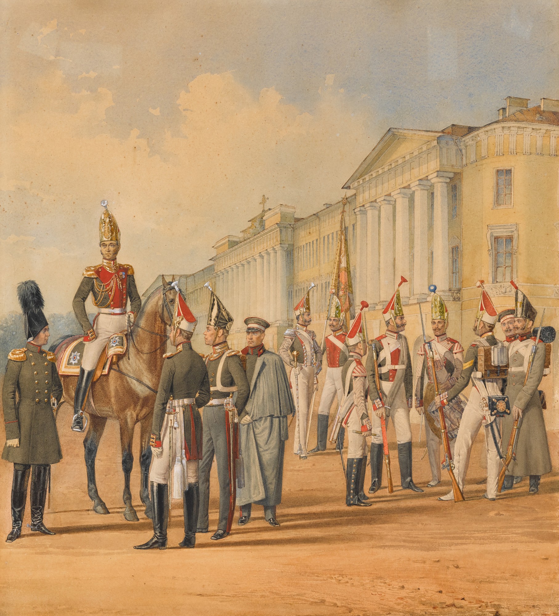 Officers and Soldiers from the Pavlovsky Life Guards Regiment | Russian ...