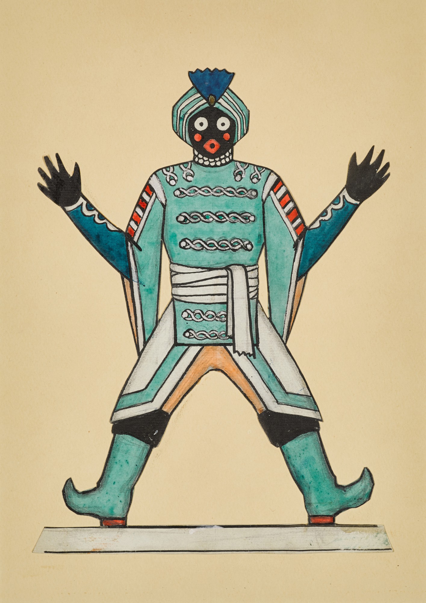 Designs for The Ballerina and The Moor in Petrushka (two works ...