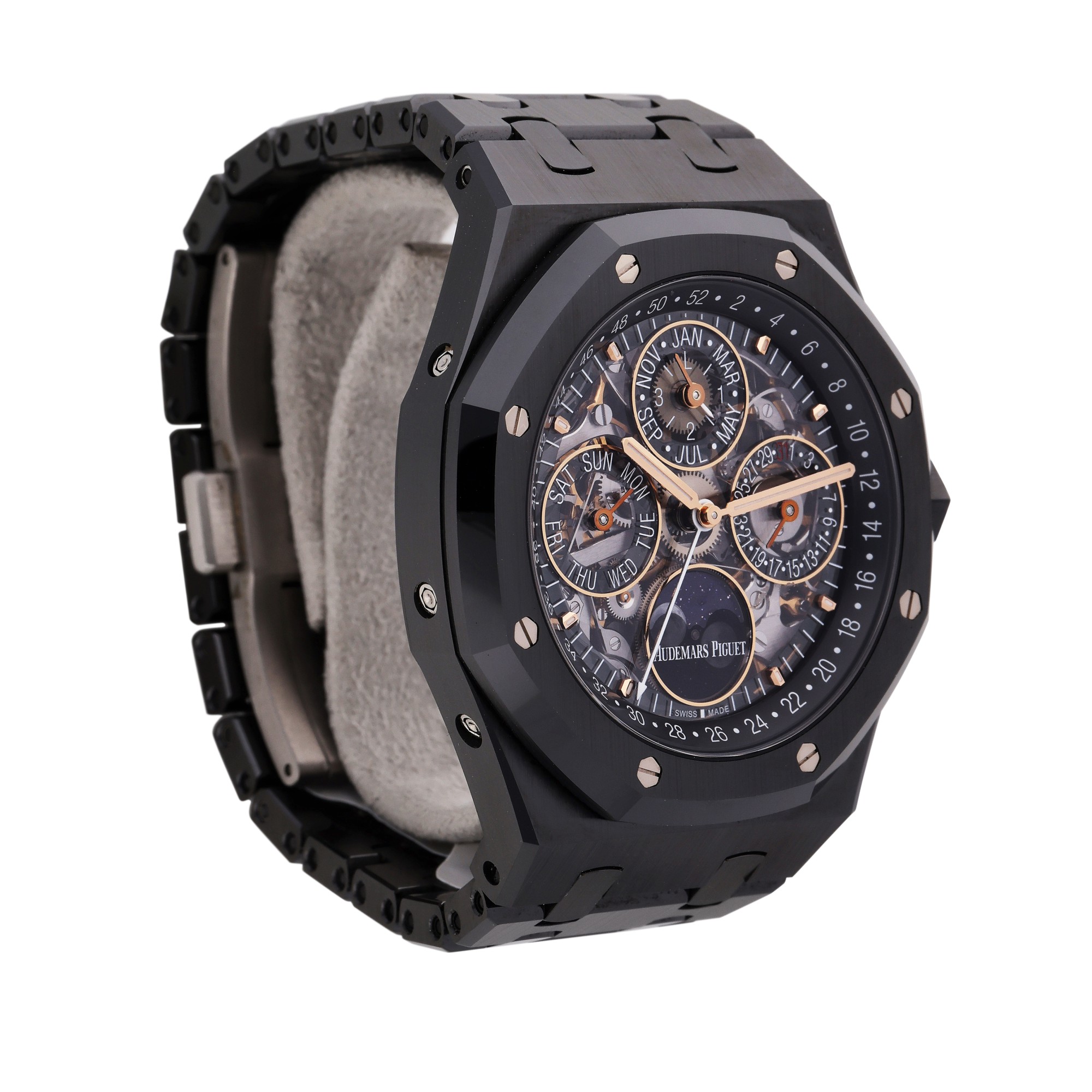 Reference 26585CE.OO.1225CE.01 Royal Oak Perpetual Calendar Openworked ...