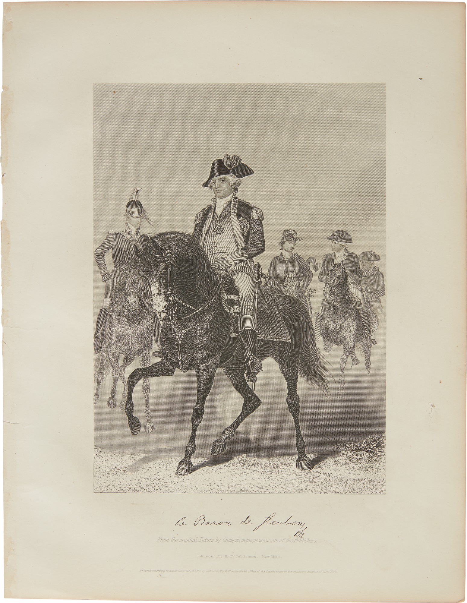 Steuben, Friedrich Wilhelm, Baron von. Autograph letter signed to ...