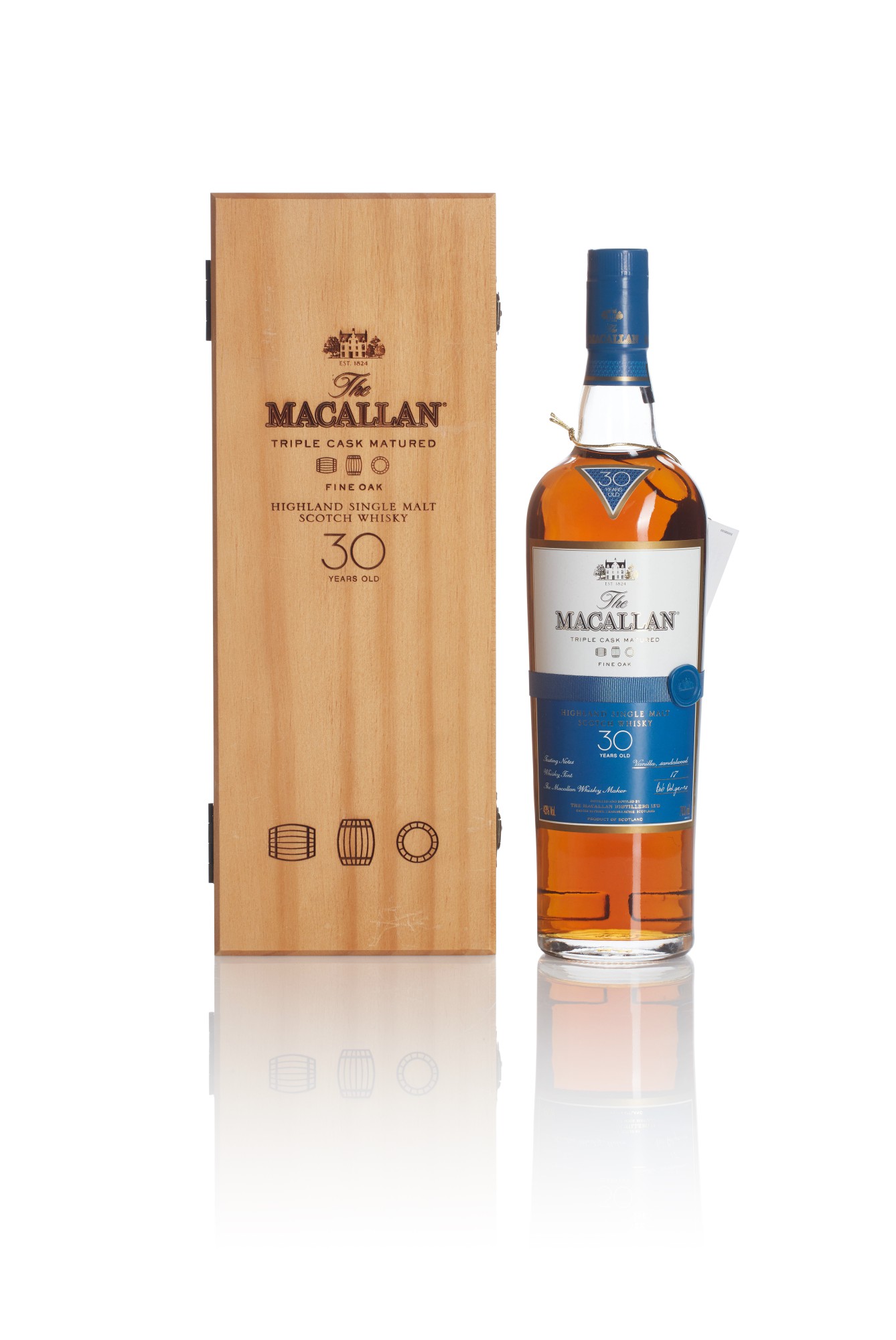 The Macallan 30 Year Old Fine Oak Series Blue Ribbon 43.0 abv NV | The ...