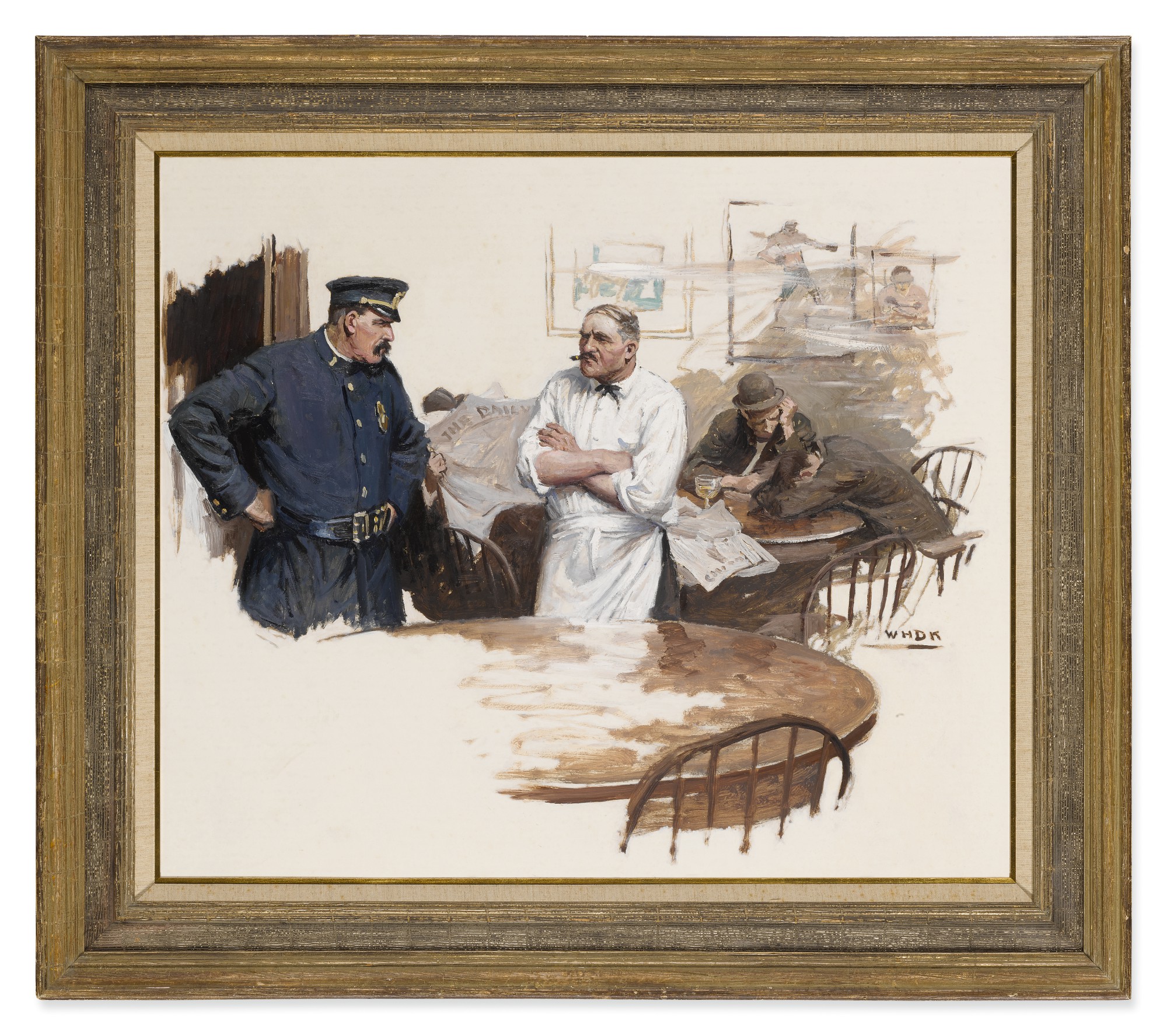 WILLIAM HENRY DETHLEF KOERNER | SALOON ON HIS BEAT | American Art ...