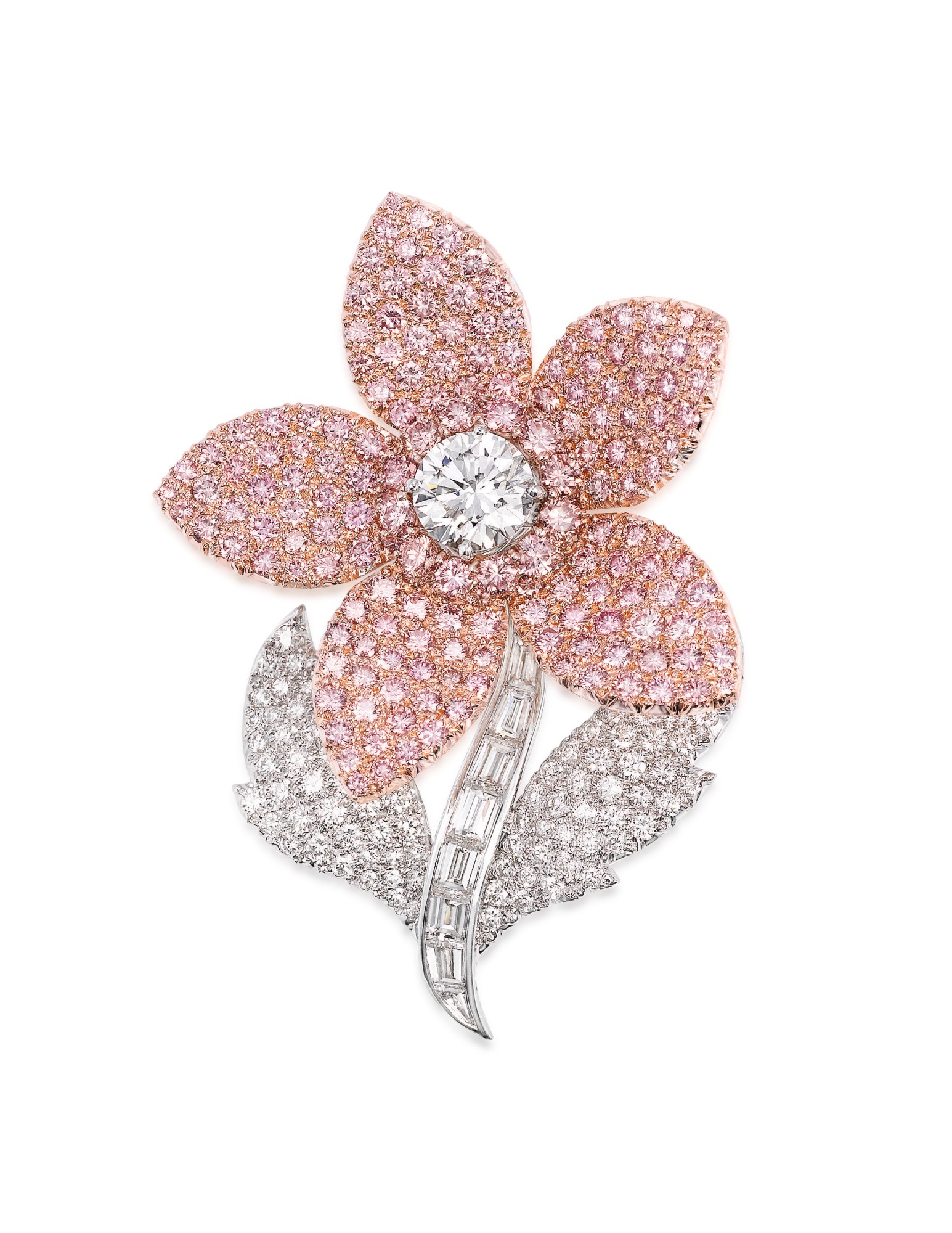GRAFF | COLORED DIAMOND AND DIAMOND BROOCH 格拉夫 | 彩色鑽石配鑽石別針 | Graff ...