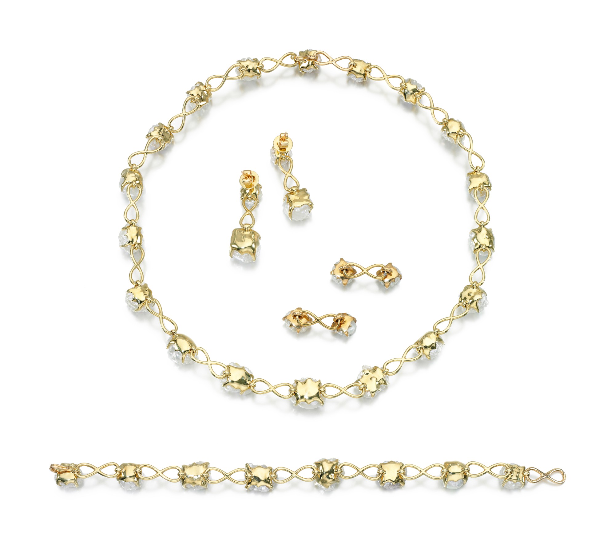 CULTURED PEARL DEMI-PARURE, TIFFANY & CO; AND A PAIR OF CUFFLINKS AND ...