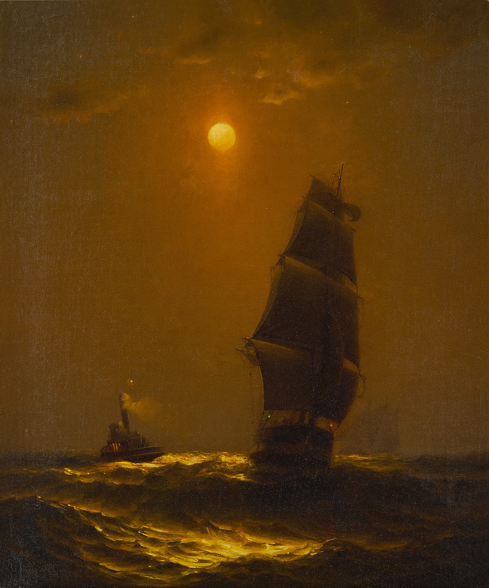 Moonlight Sail Off the Highlands | Two Centuries: American Art | 2021 ...
