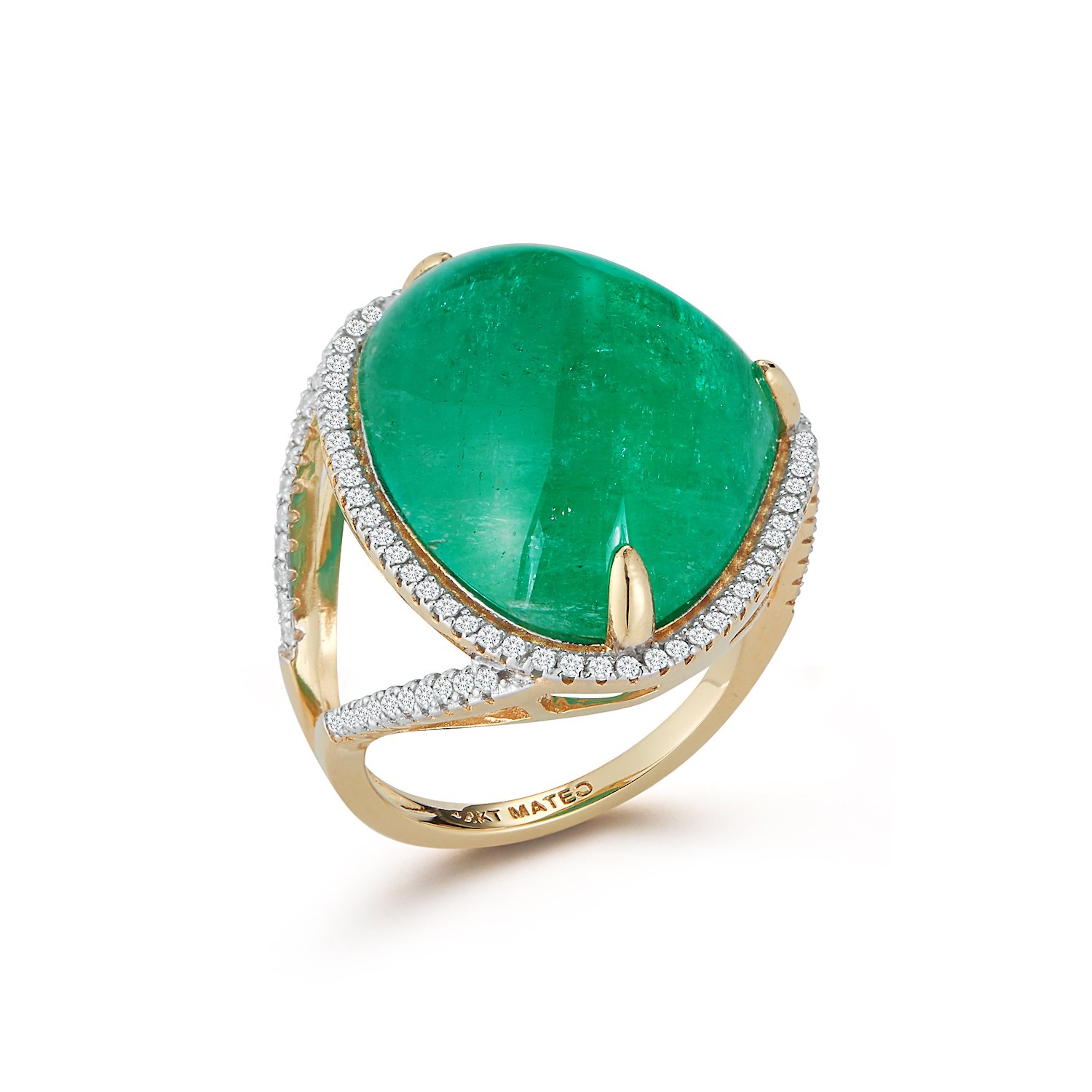 Mateo New York Gold, Emerald And Diamond Triangle Ring Available For ...