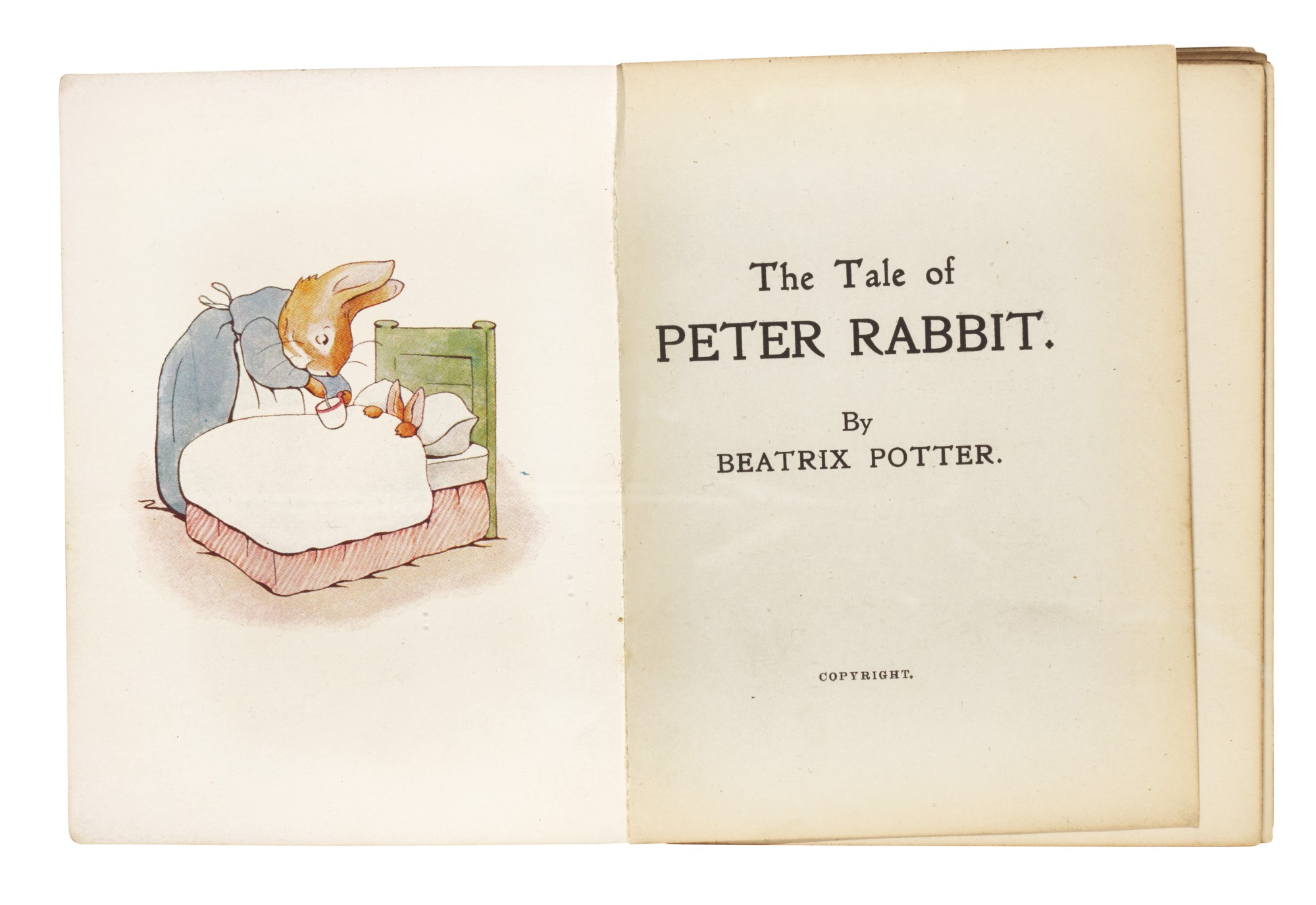 Potter, The Tale of Peter Rabbit, 1901, first privately printed edition ...