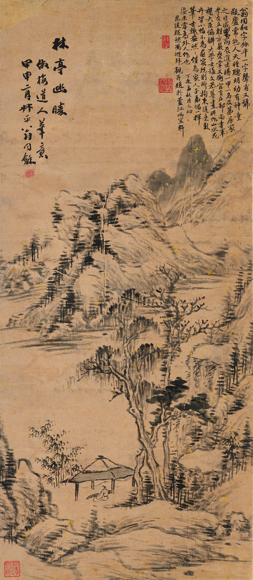 WENG TONGHE 1830-1904 翁同龢 | MOUNTAIN PAVILION 林亭幽勝 | Fine Classical ...