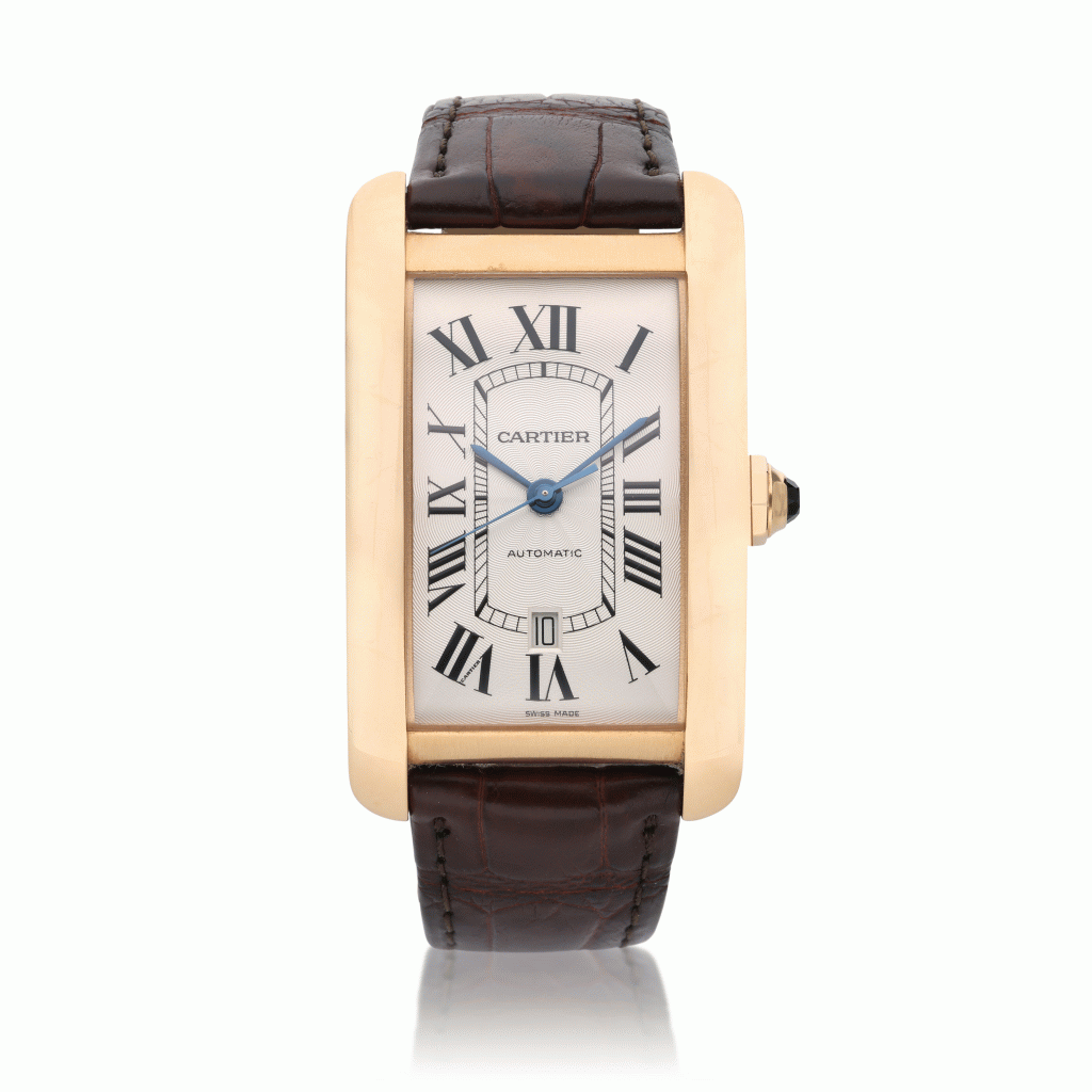 Cartier Tank Americaine Reference W2609856, A Rose Gold Automatic ...