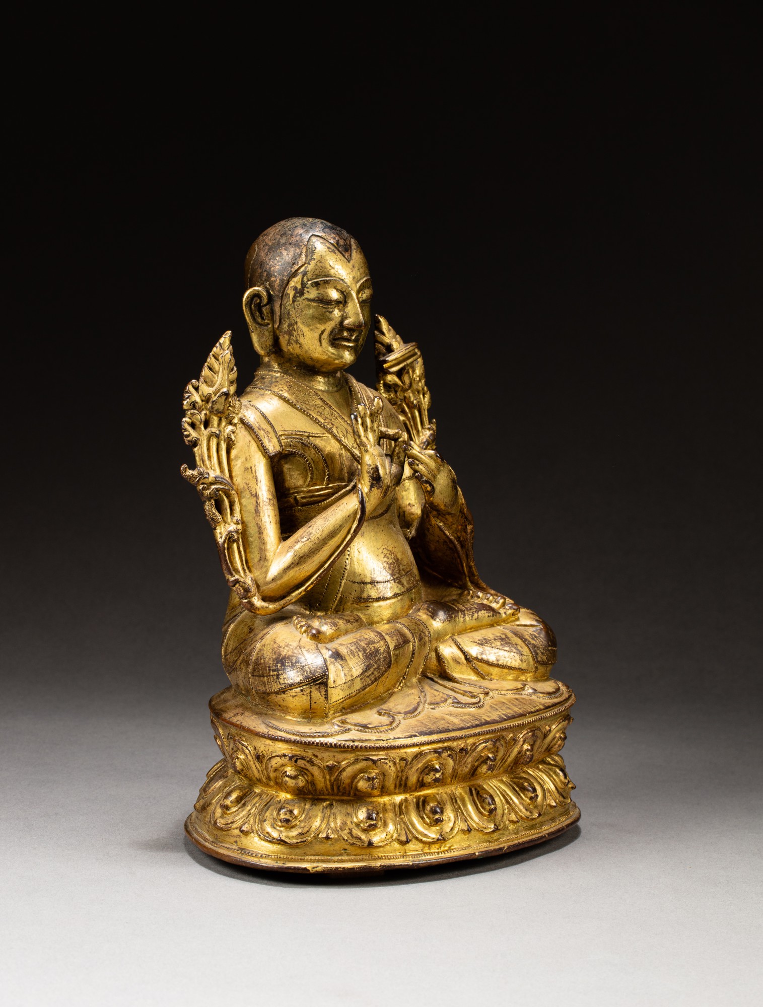 A gilt-copper alloy figure of Tsongkhapa Tibet, 16th-17th century | 西藏 ...