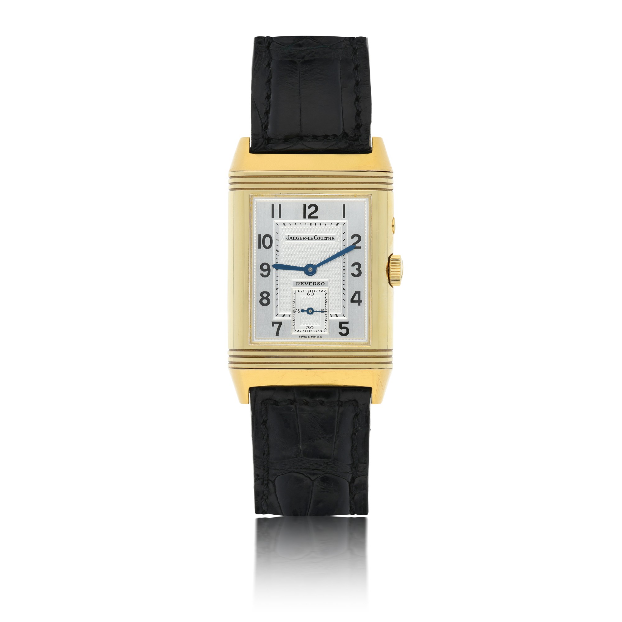 JAEGER-LECOULTRE | REF 270.1.54 REVERSO, A YELLOW GOLD RECTANGULAR ...