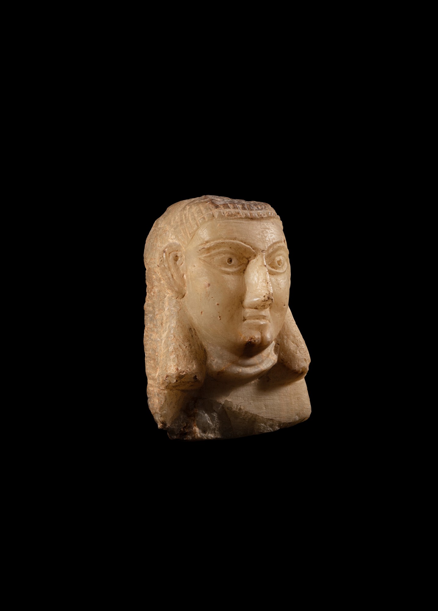A South Arabian Alabaster Relief Head of a Woman, Qataban, 3rd Century ...