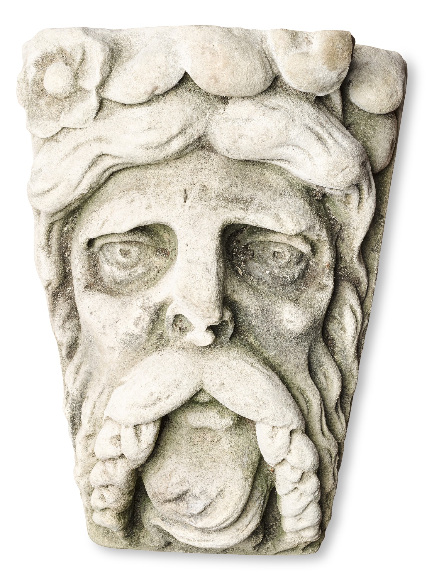 FIVE EDWARDIAN RELIEF CARVED PORTLAND STONE ARCHITECTURAL KEYSTONES ...