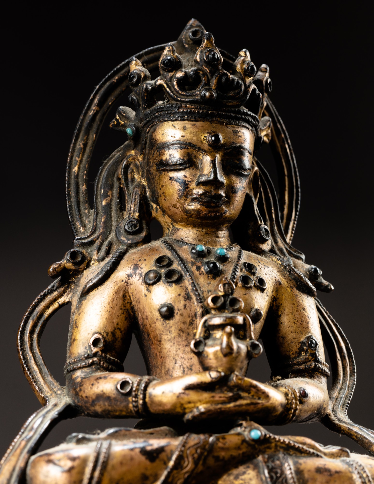 A gilt-bronze figure of Amitayus Tibet, 14th-15th century | 西藏 十四至十五世紀 ...