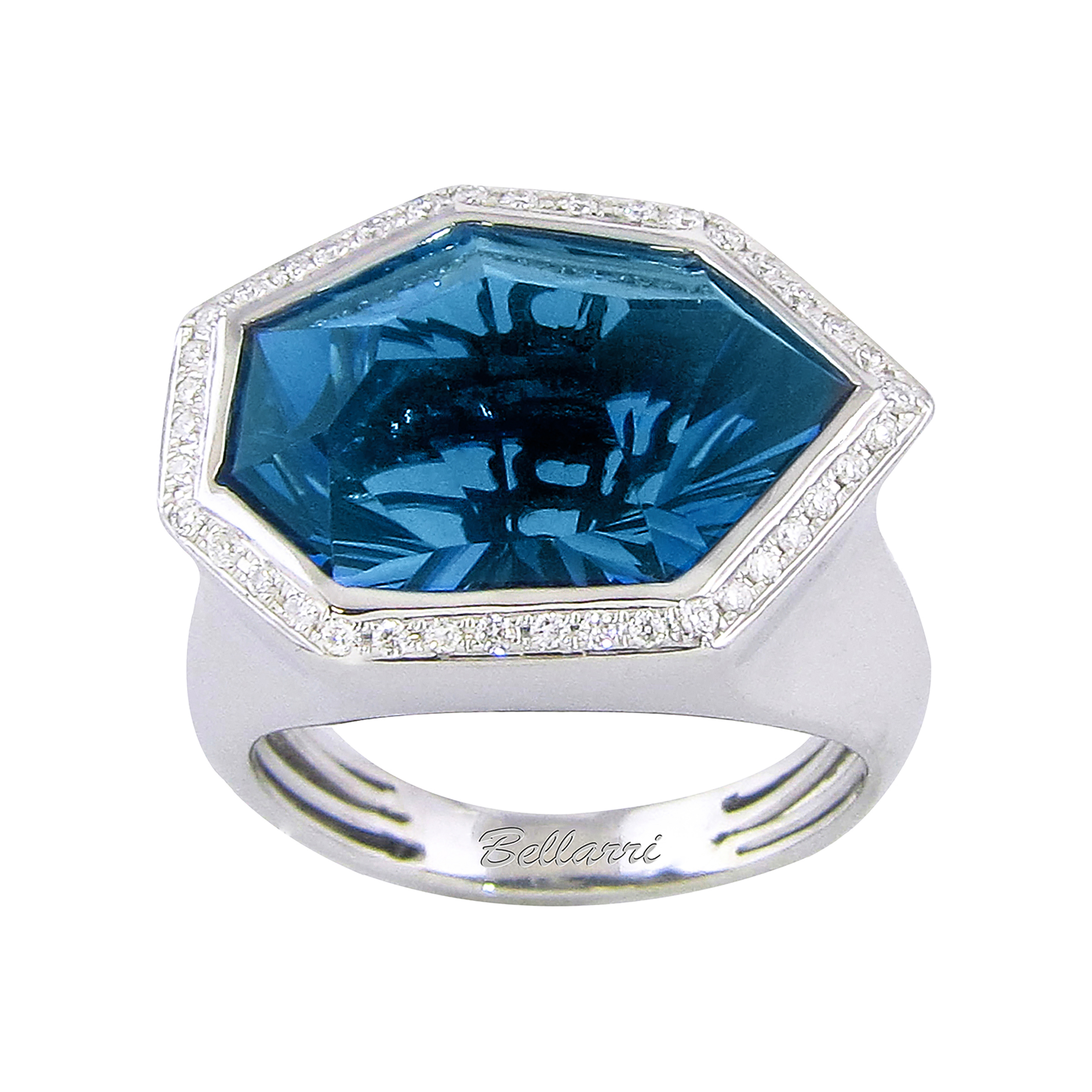 Bellarri White Gold, Topaz And Diamond Tuscany Ring Available For ...