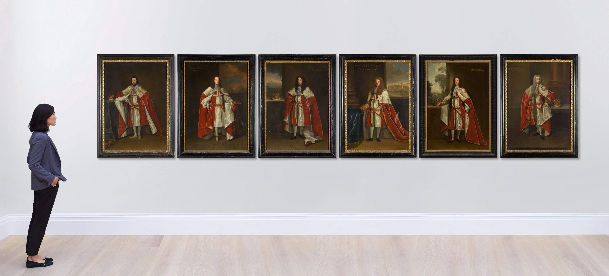 A set of six Noel family portraits comprising: Edward Noel, 2nd ...