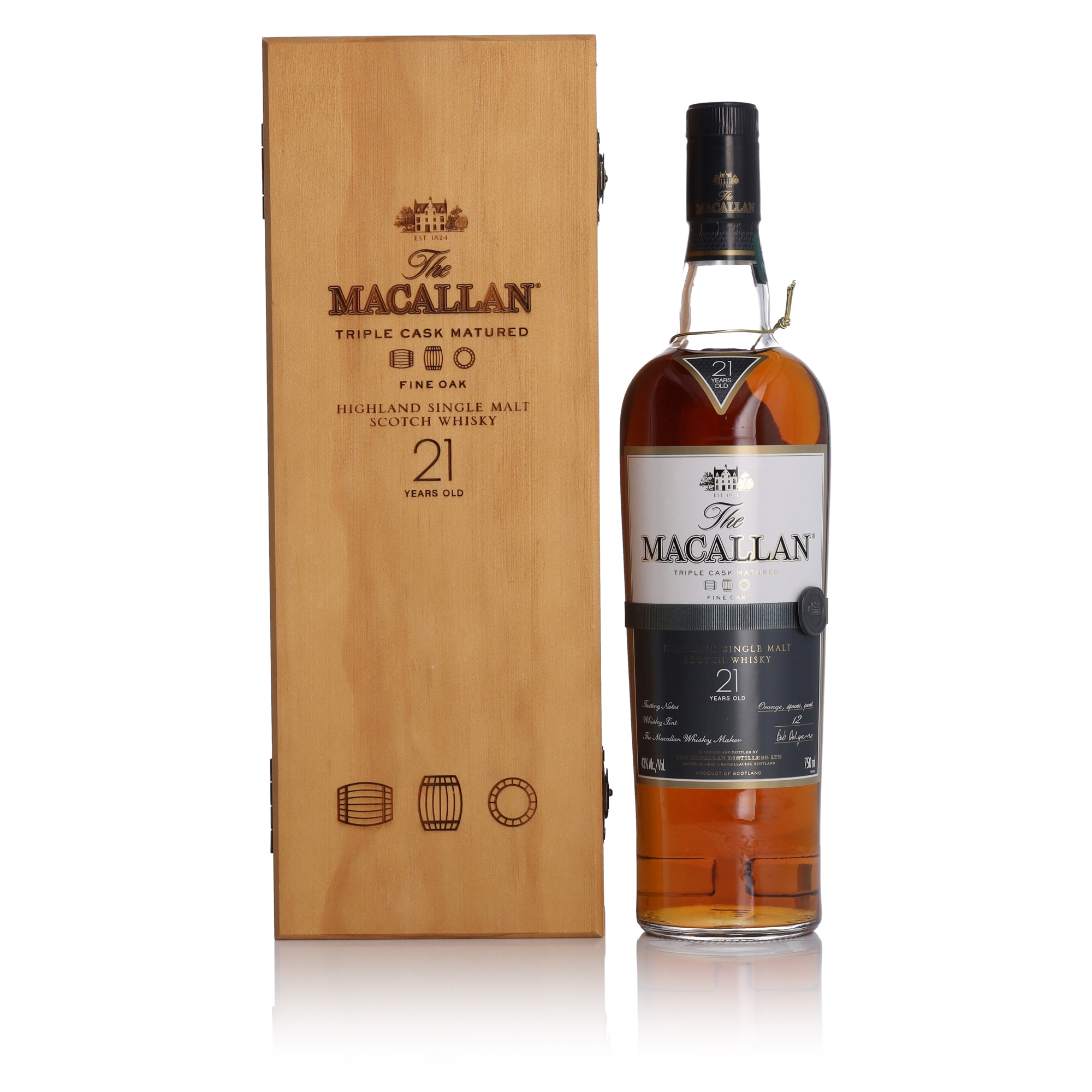 The Macallan 21 Year Old Fine Oak 43.0 abv NV (1 BT 75cl) | The Legacy ...
