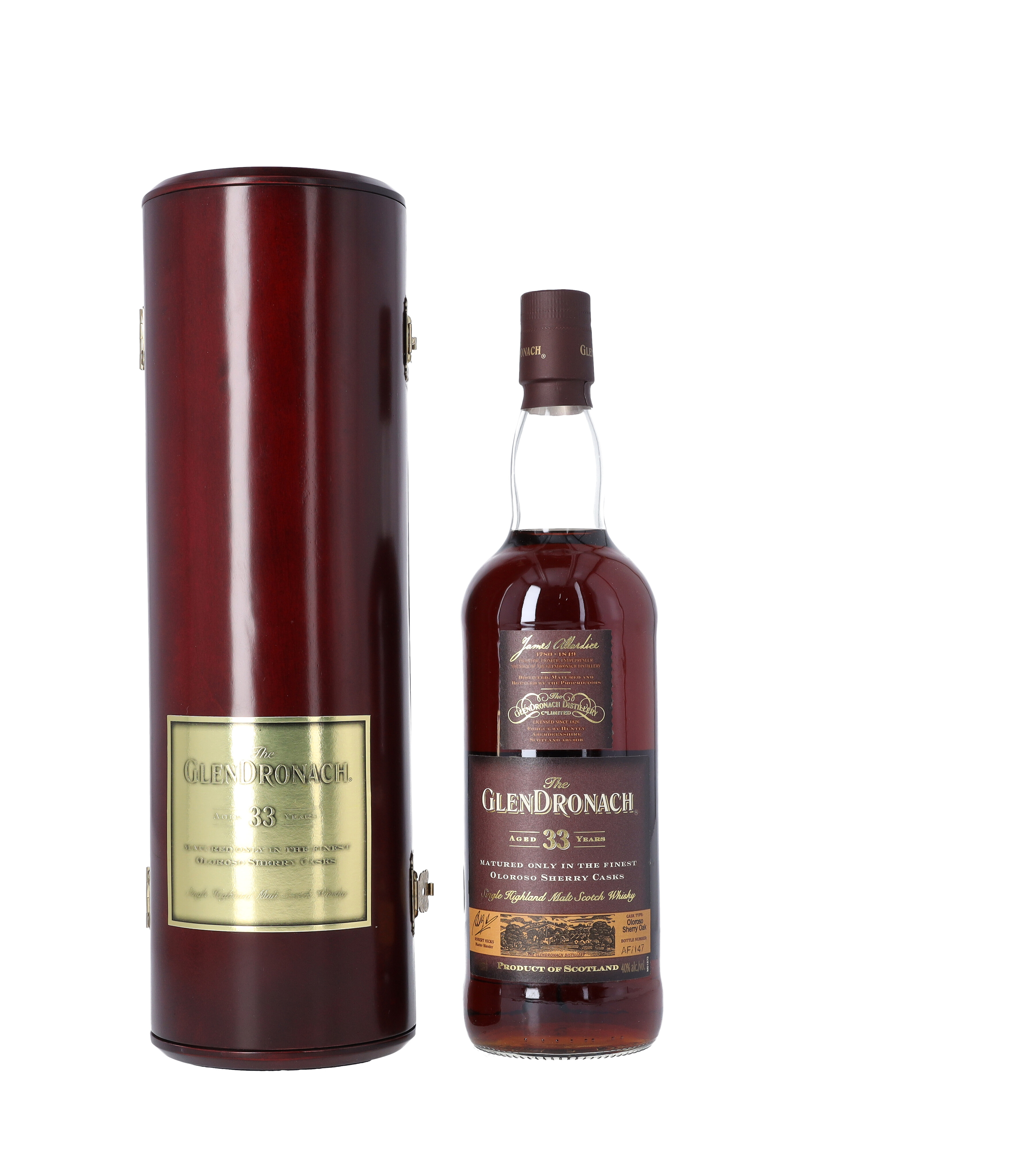 The Glendronach Oloroso Sherry Cask 33 Year Old 40.0 abv NV (1 BT75 ...