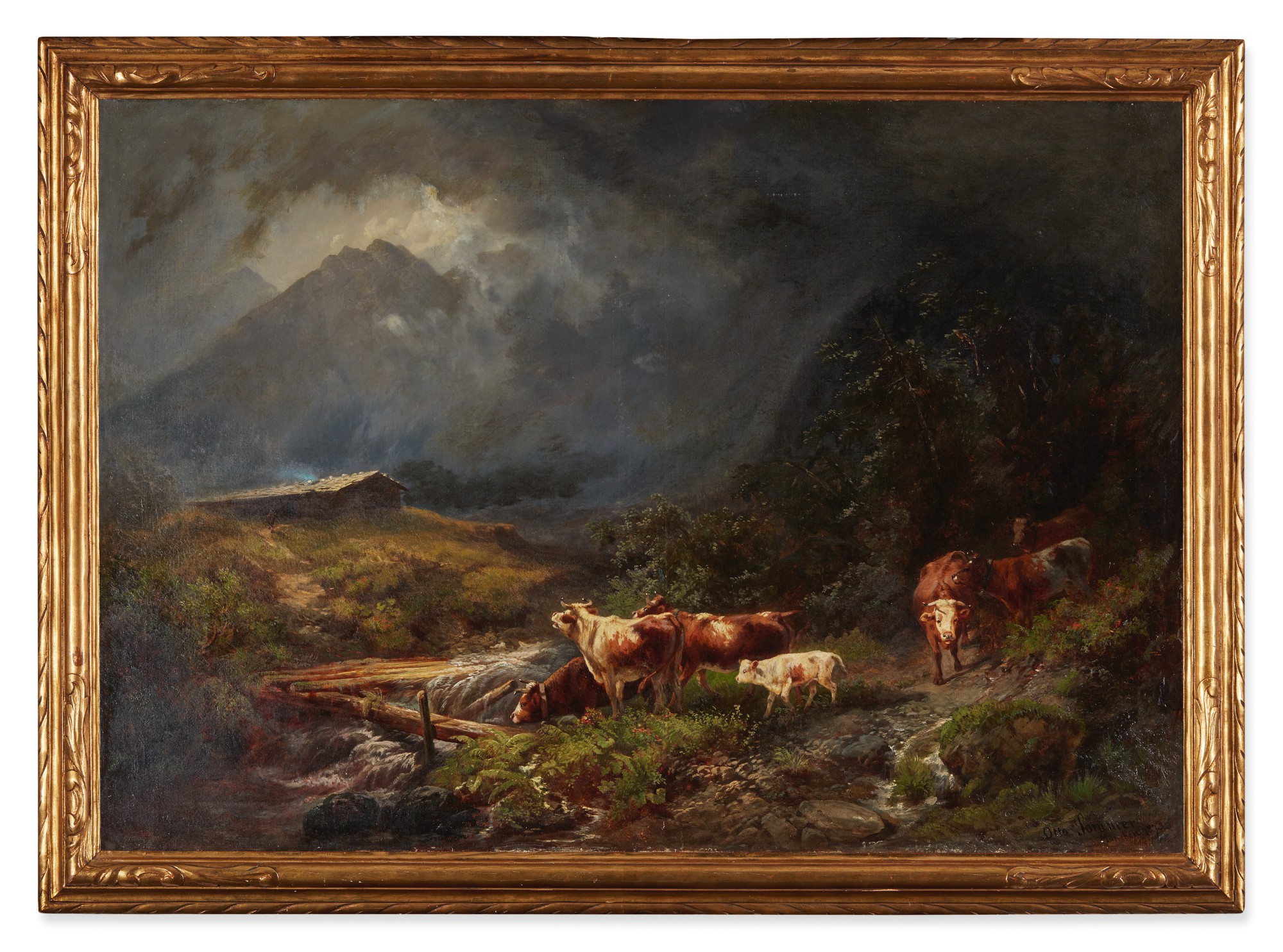 OTTO SOMMER | COWS IN A MOUNTAINOUS LANDSCAPE | European Paintings ...