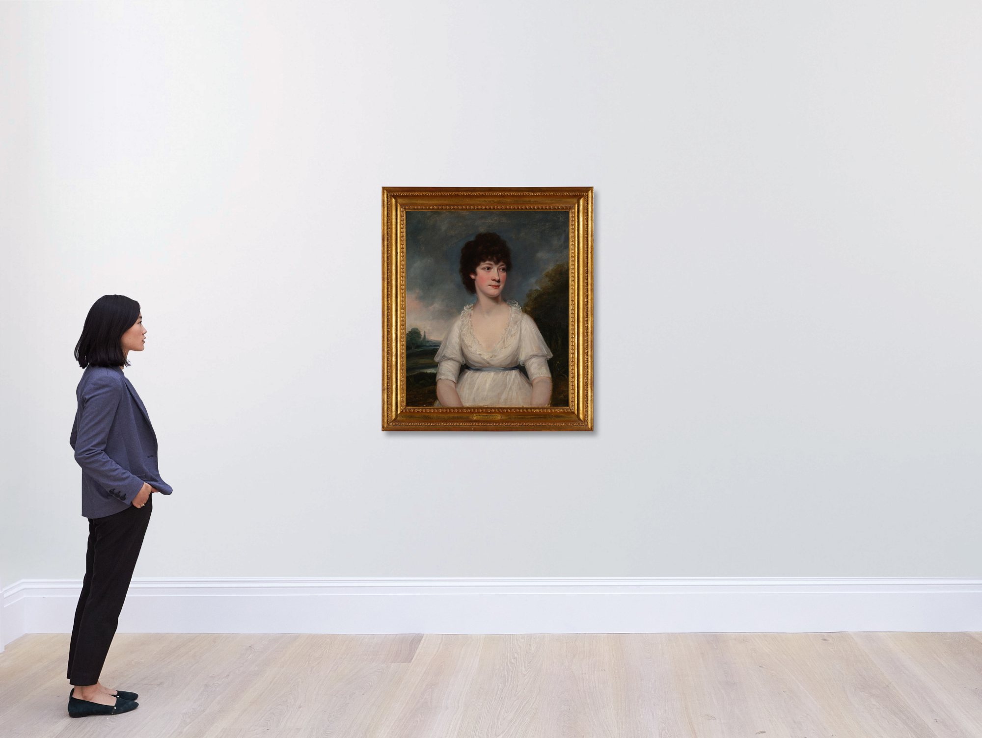 Portrait of Miss Elizabeth Byrd, later Mrs. Slight, half-length, before ...