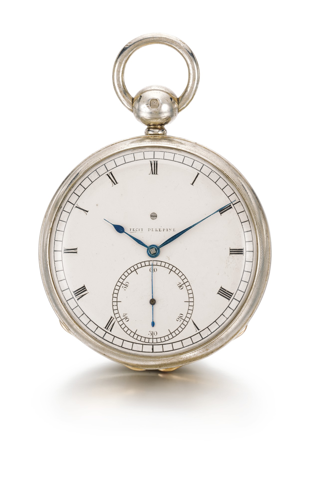 A FINE AND LARGE SILVER POCKET CHRONOMETER WITH PIVOTED DETENT ...