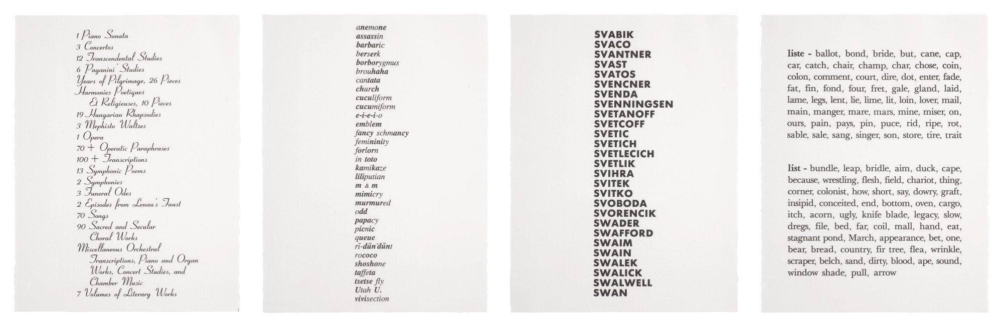 KAY ROSEN | LISTS SUITE | The Ginny Williams Collection: Part II | 2020 ...