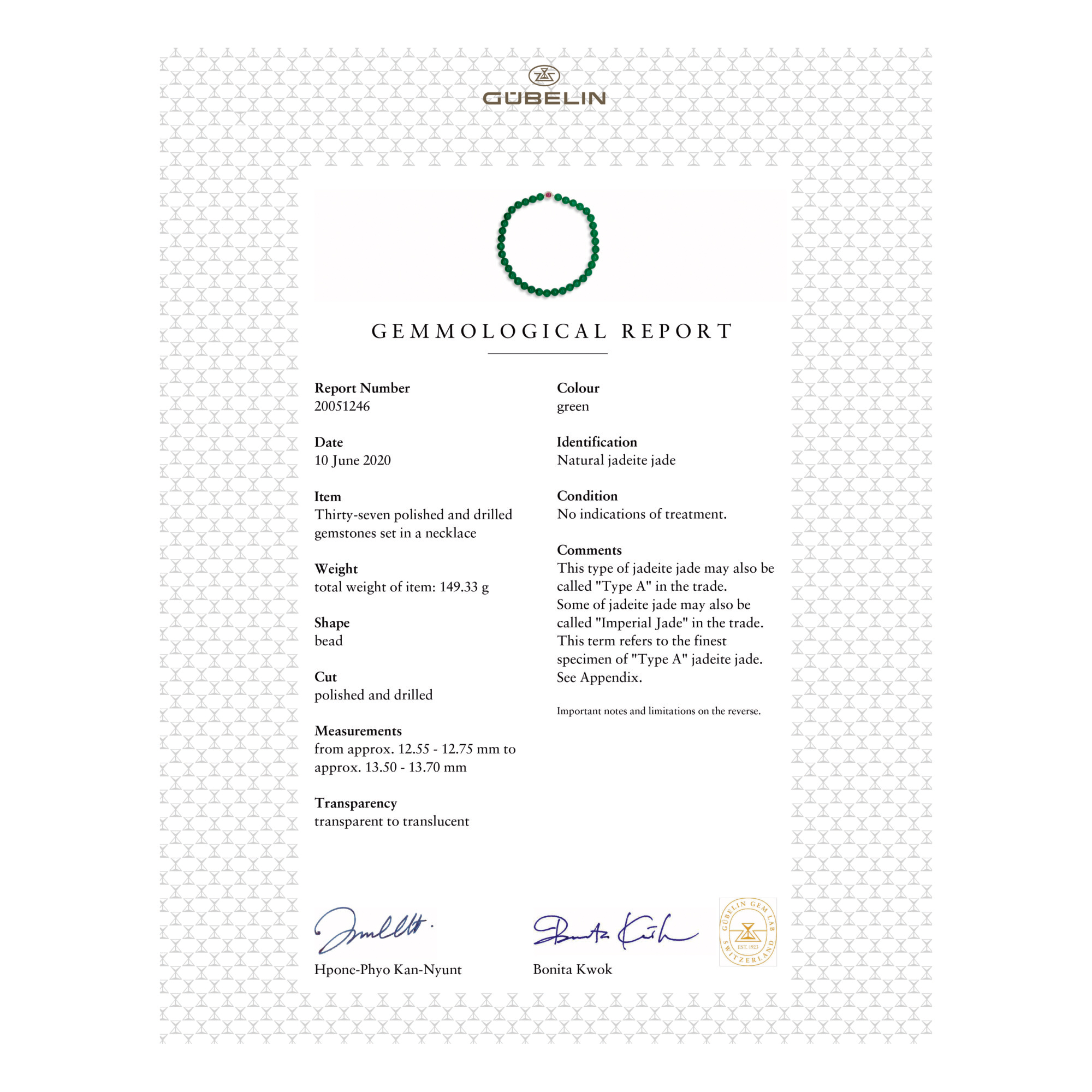 AN EXTRAORDINARY 'IMPERIAL JADE' JADEITE BEAD, RUBY AND DIAMOND ...