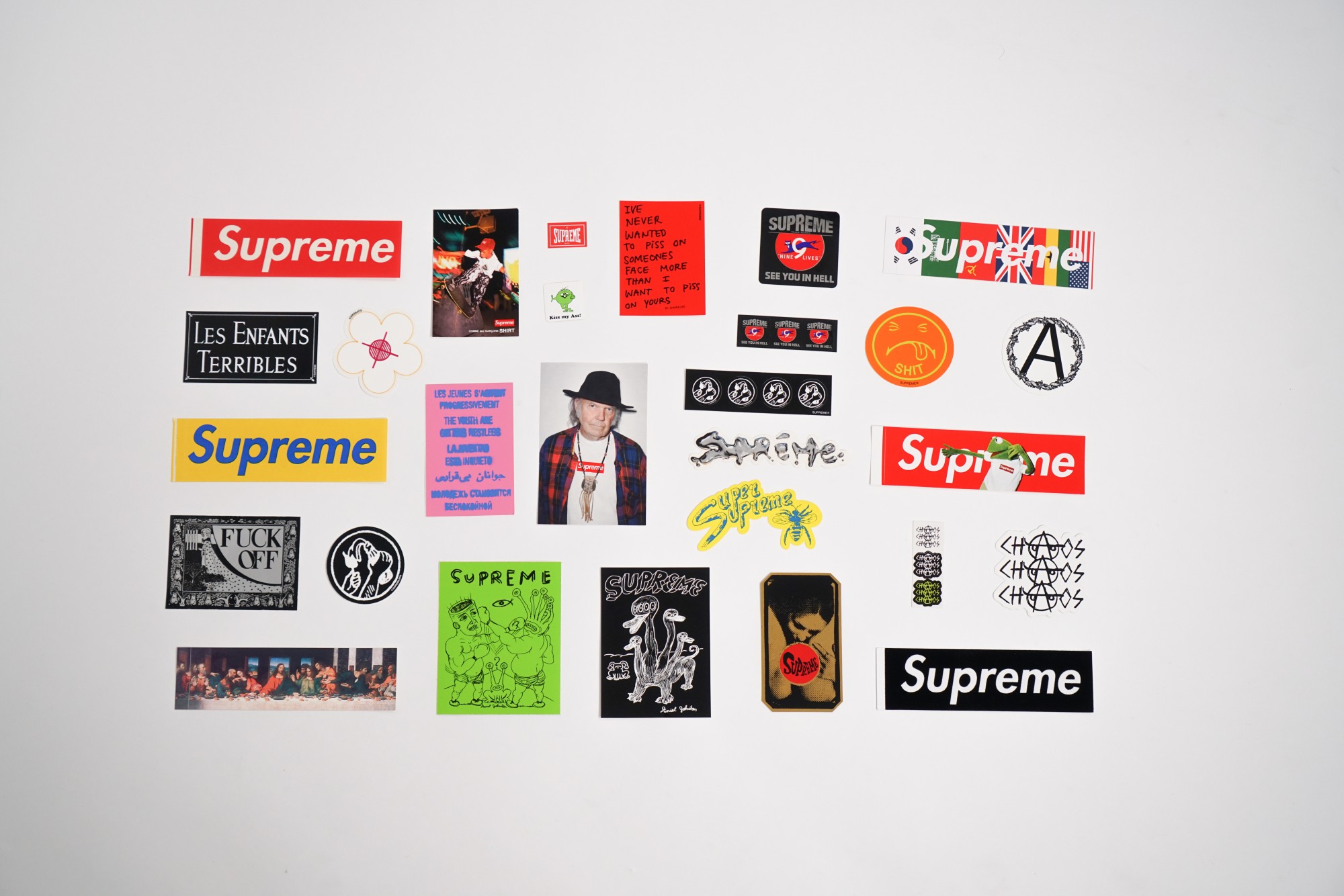 SUPREME STICKERS [28 PIECES] | The Supreme Vault: 1998 - 2018 ...
