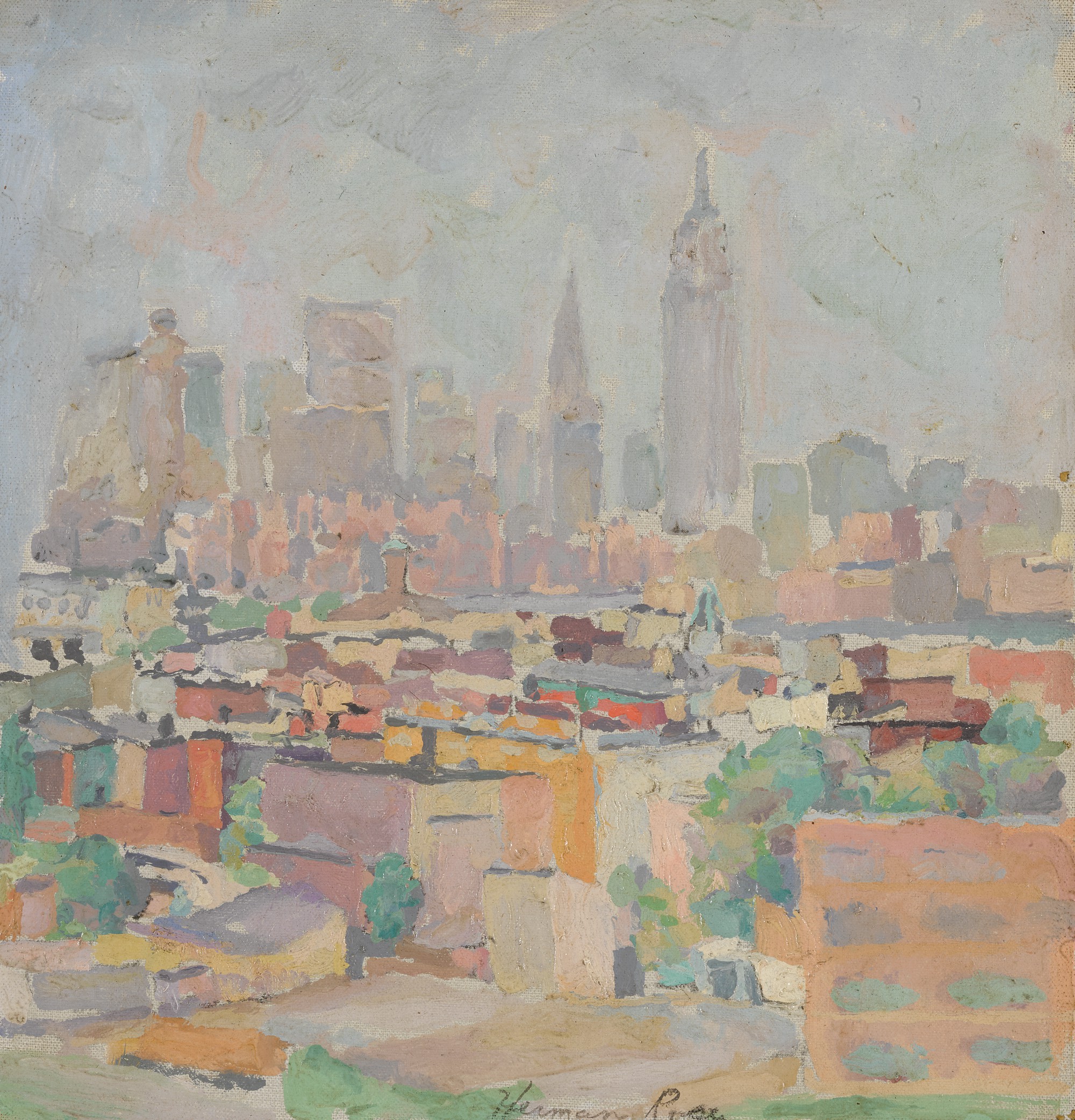 HERMAN ROSE | MANHATTAN FROM HOBOKEN | American Art | 2020 | Sotheby's