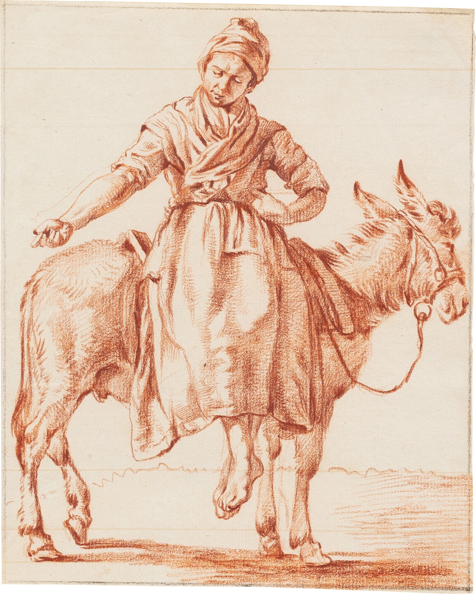 Woman on a donkey | Old Master and British Works on Paper | 2022 ...