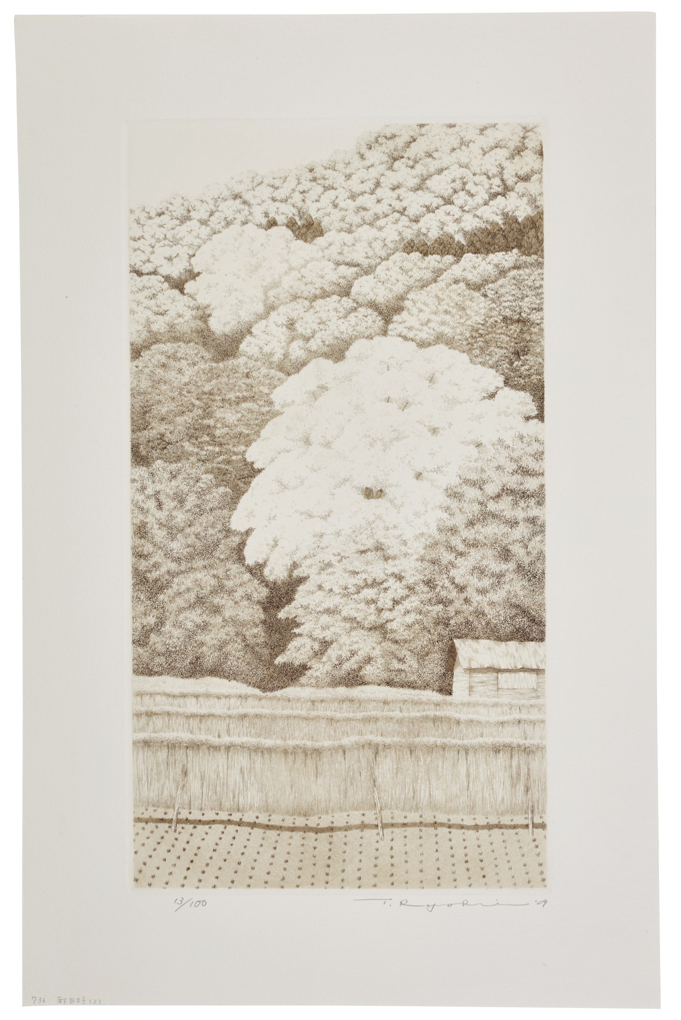 Tanaka Ryohei (1933-2019) Six etchings and a preliminary sketch (shita ...