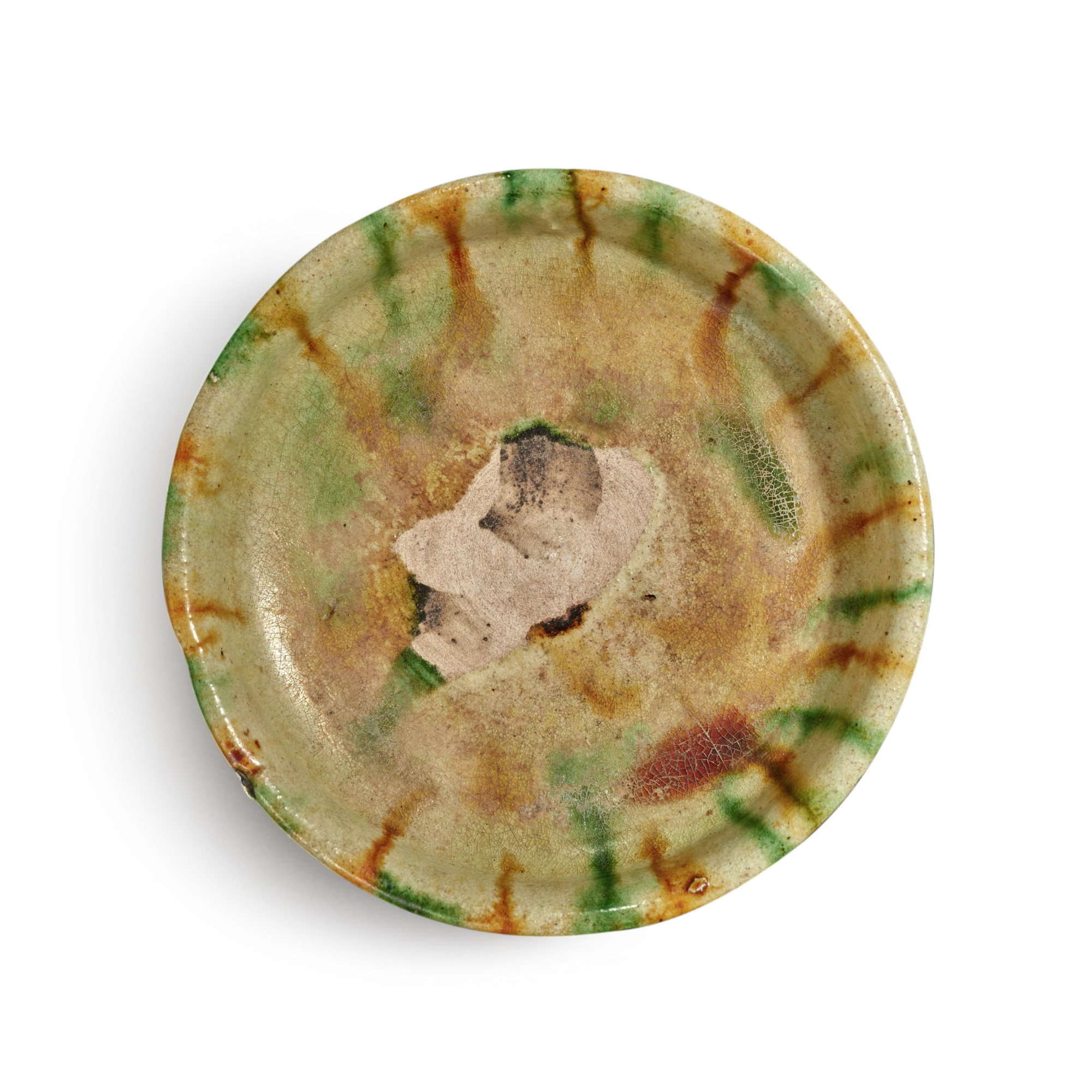 A small sancai-glazed pottery tazza, Tang dynasty | 唐 三彩小高足盤 | CHINA ...