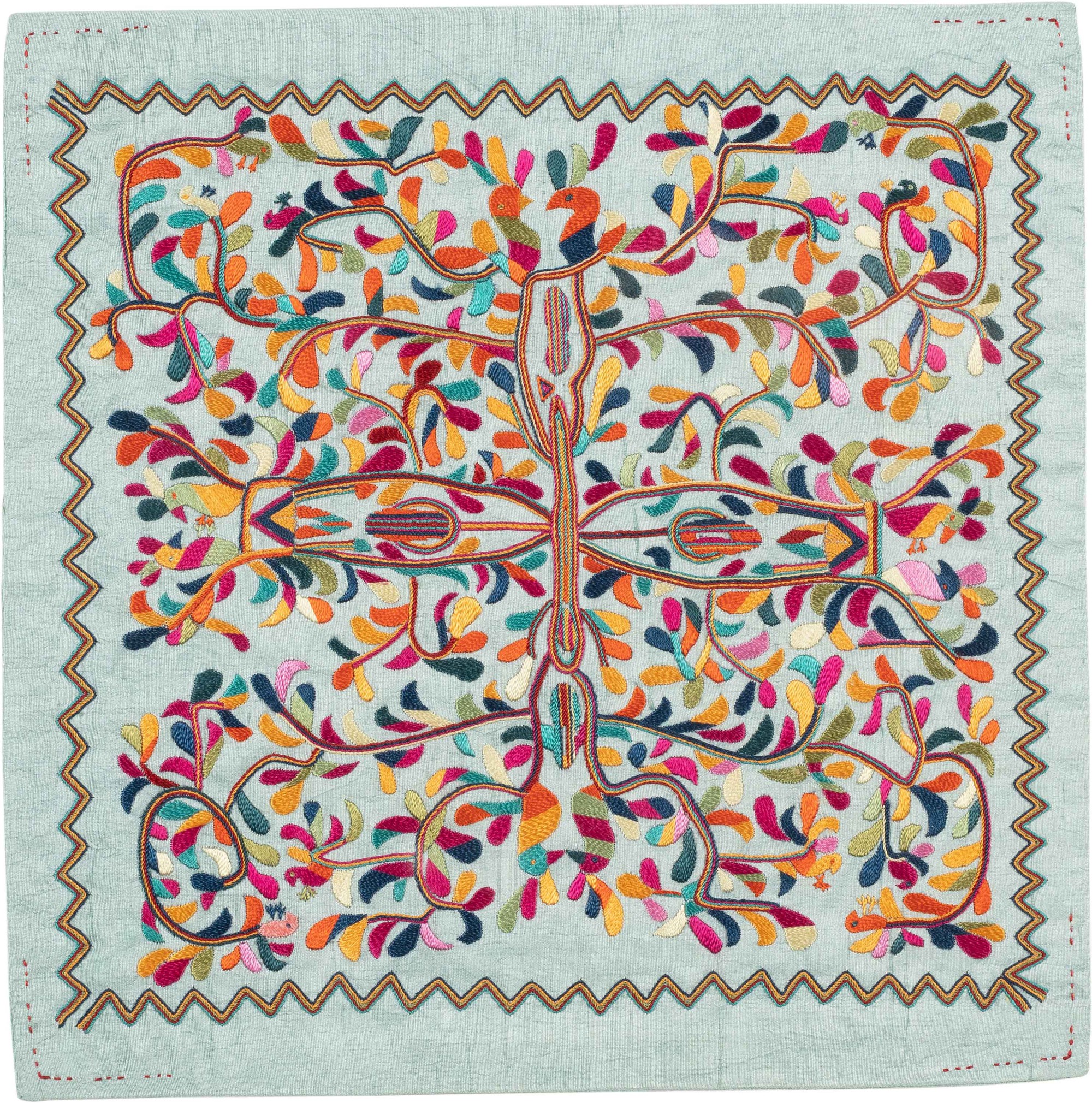 A probably East European provincial framed embroidery panel with ...